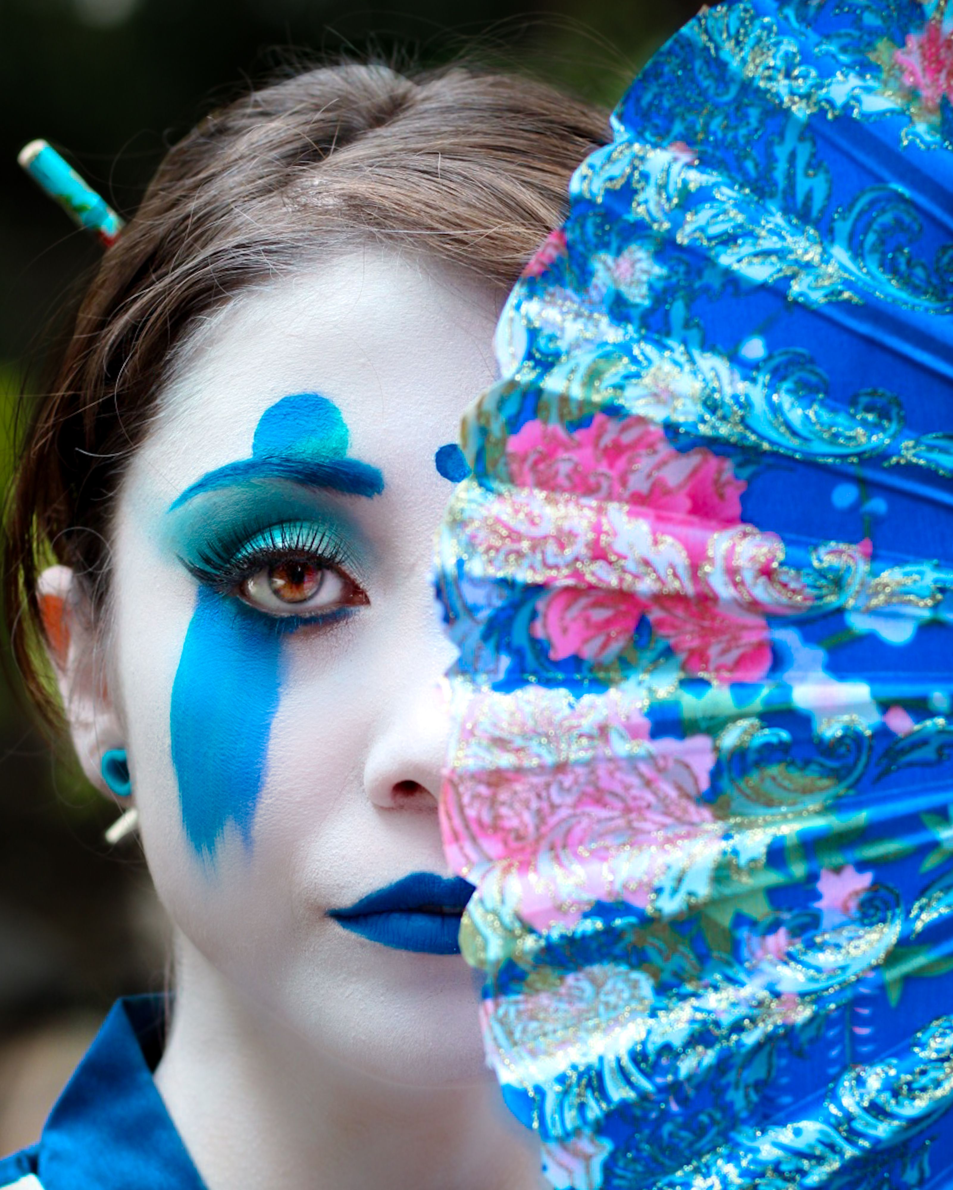 Girl Half Face Blue Eye Photos, Download The BEST Free Girl Half Face ...