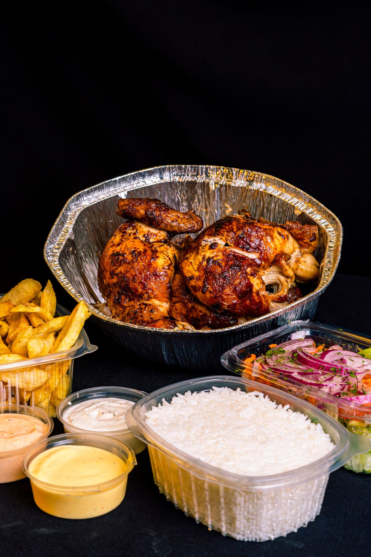 Chicken Stake With Rice And Fries Photos, Download The BEST Free ...