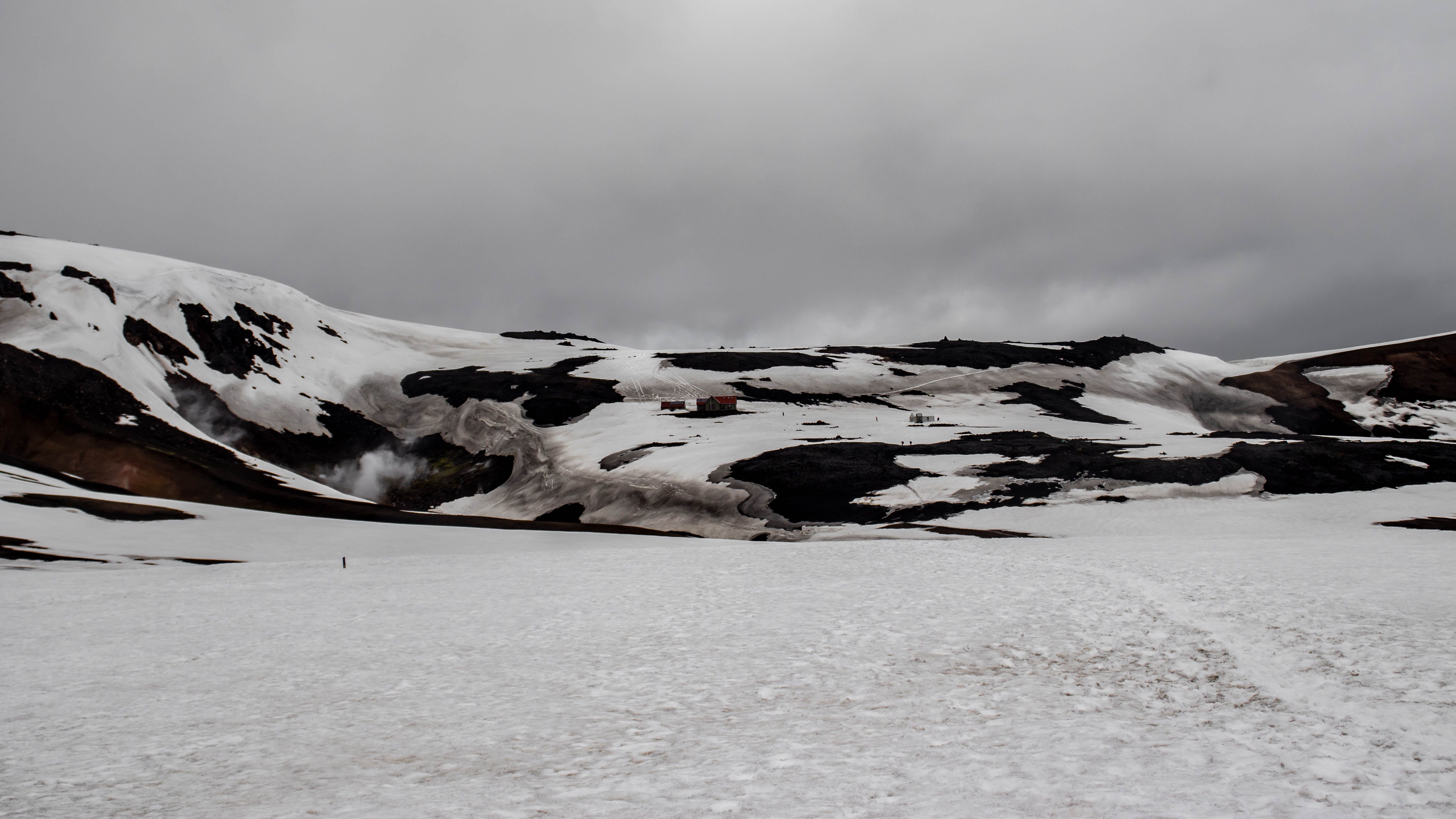 Isolated Shelter in the Icy Wilderness of Landmannalaugar · Free Stock ...
