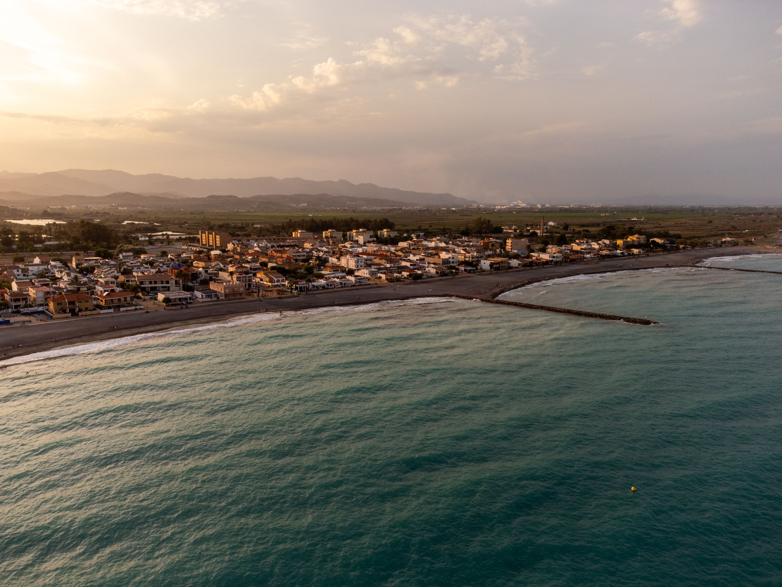 Aerial view of the beach and town of sant'albino, italy · Free Stock Photo