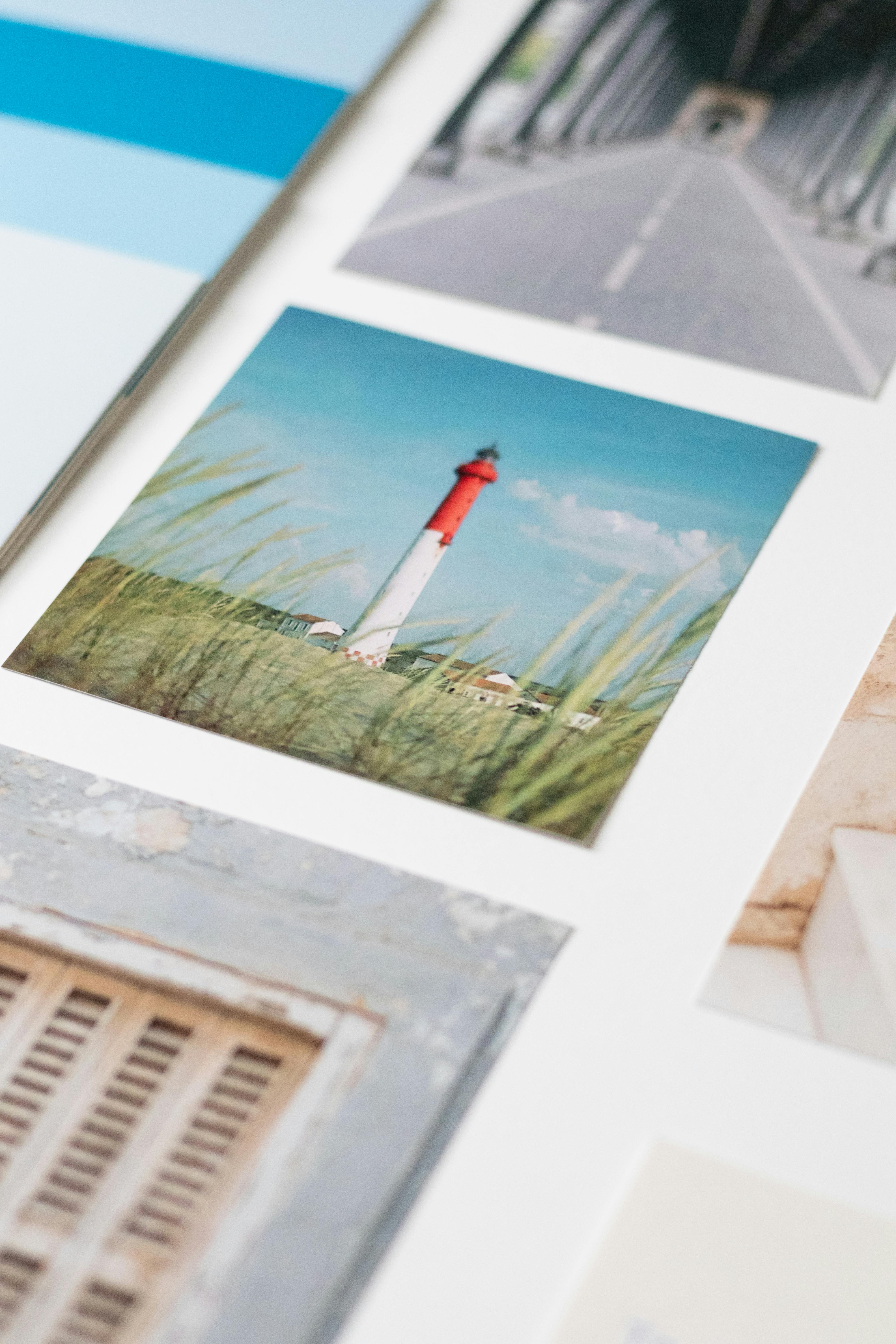 A photo album with pictures of a lighthouse and a lighthouse · Free ...
