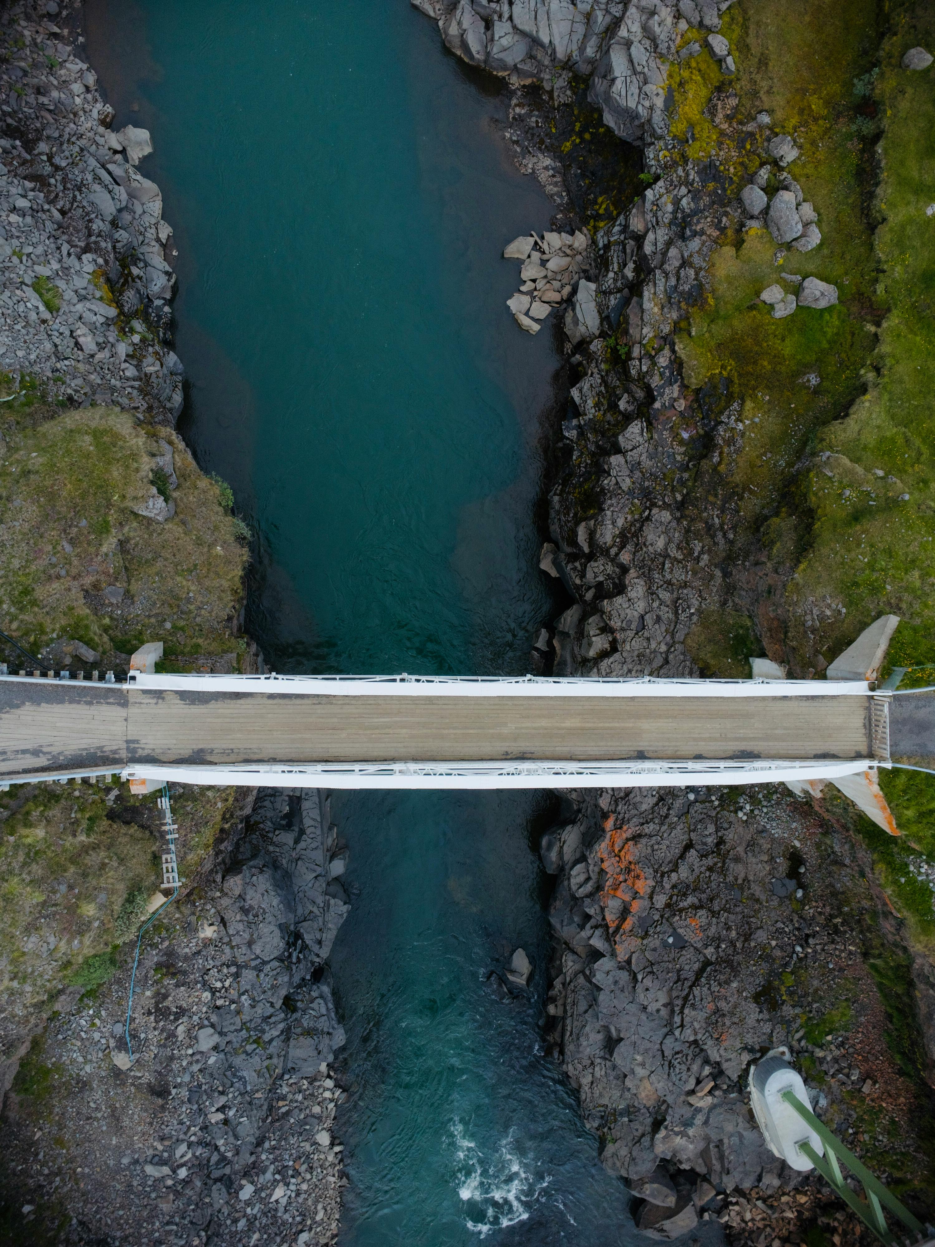 White Bridge on Canyon in Iceland · Free Stock Photo