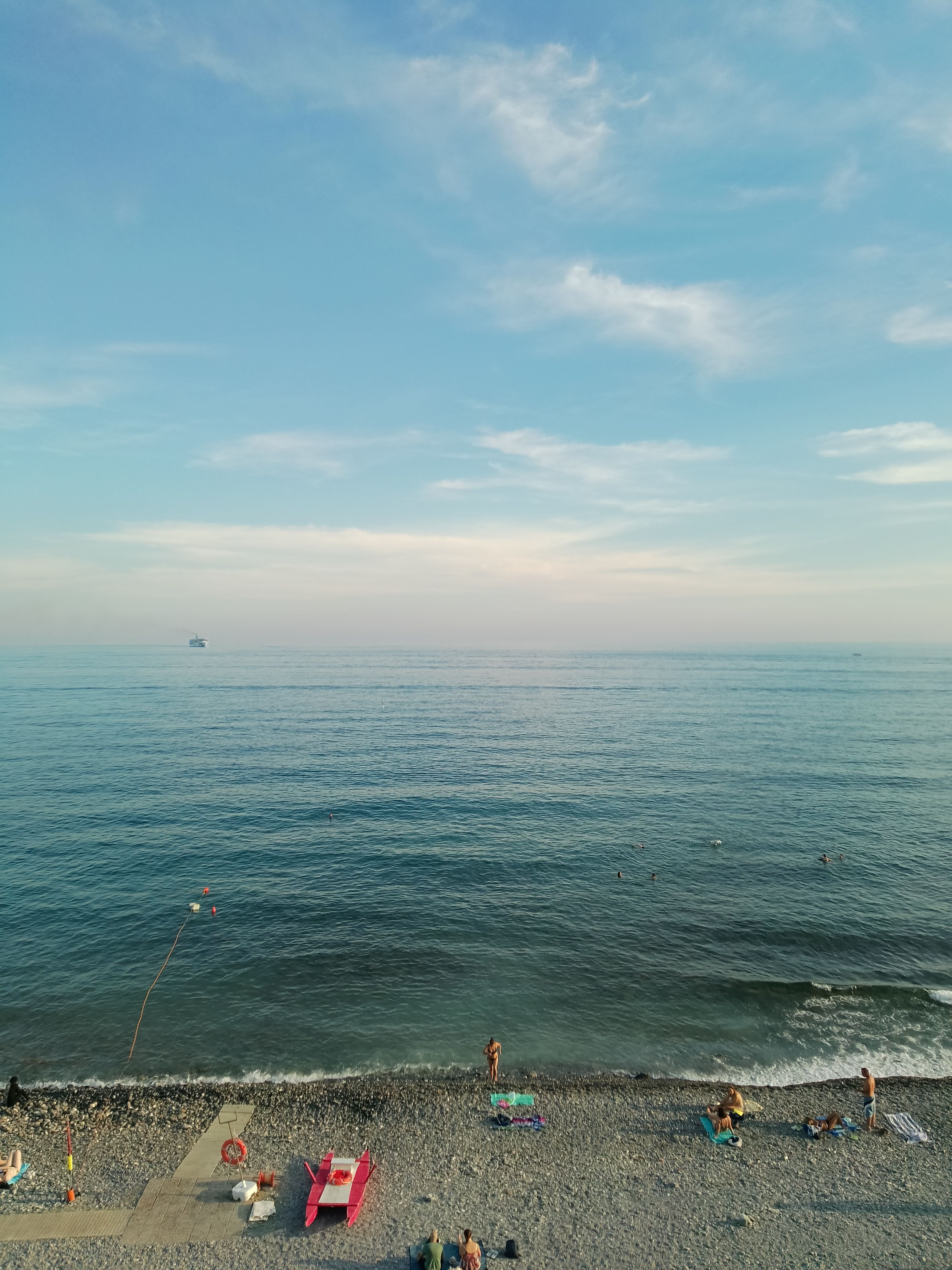 A view of the beach from a balcony · Free Stock Photo