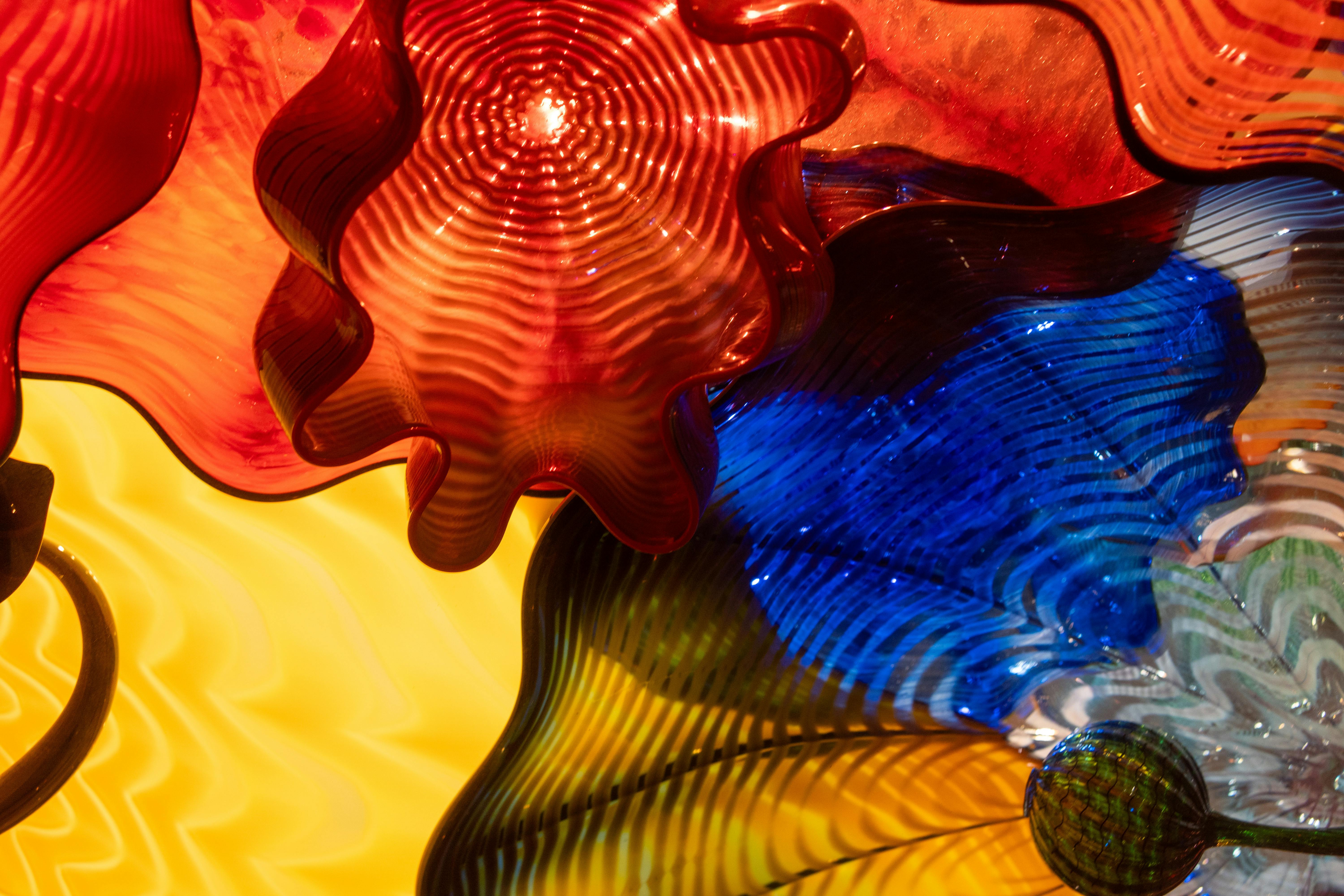 A close up of colorful glass art · Free Stock Photo