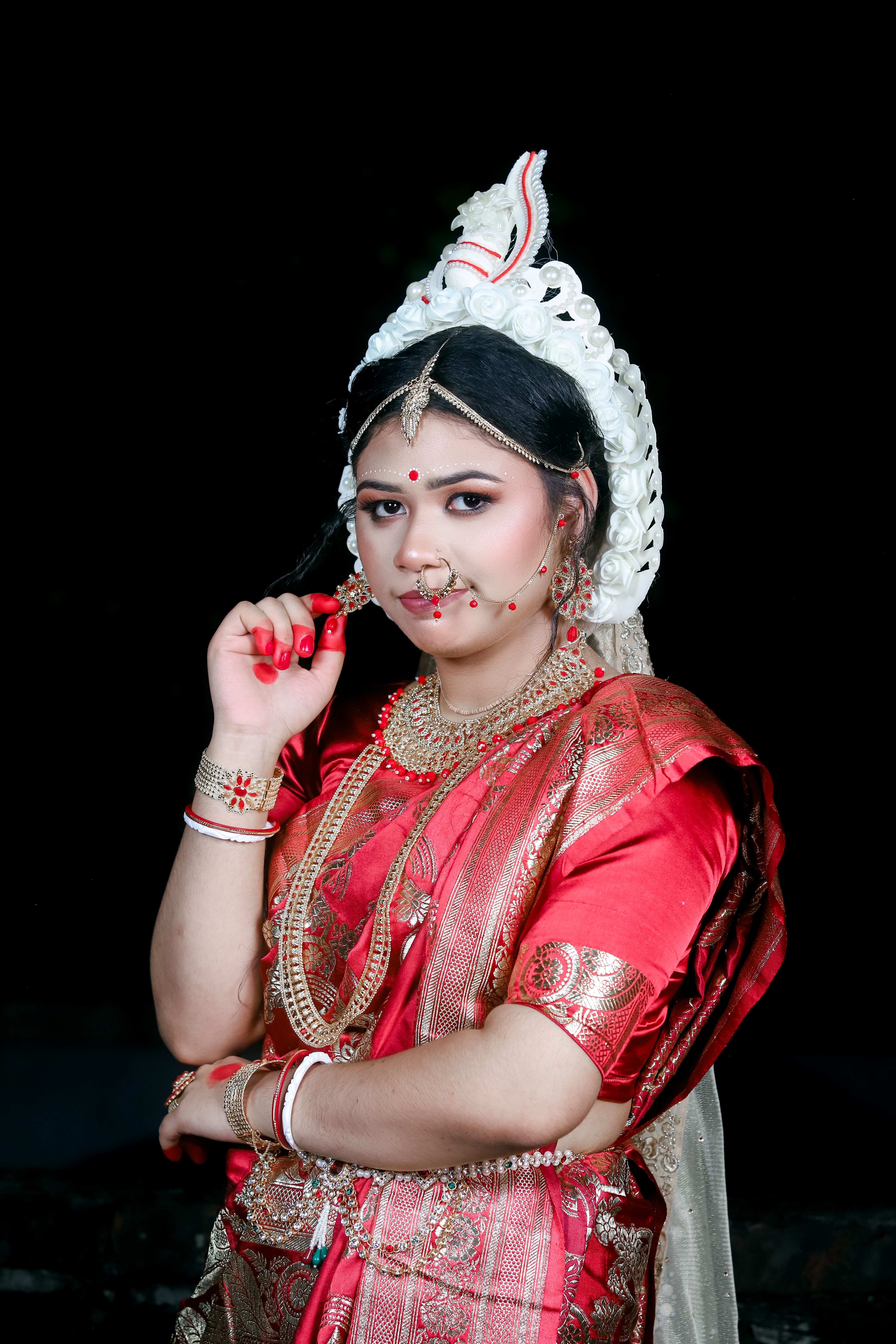 A woman in traditional indian attire posing for a photo · Free Stock Photo