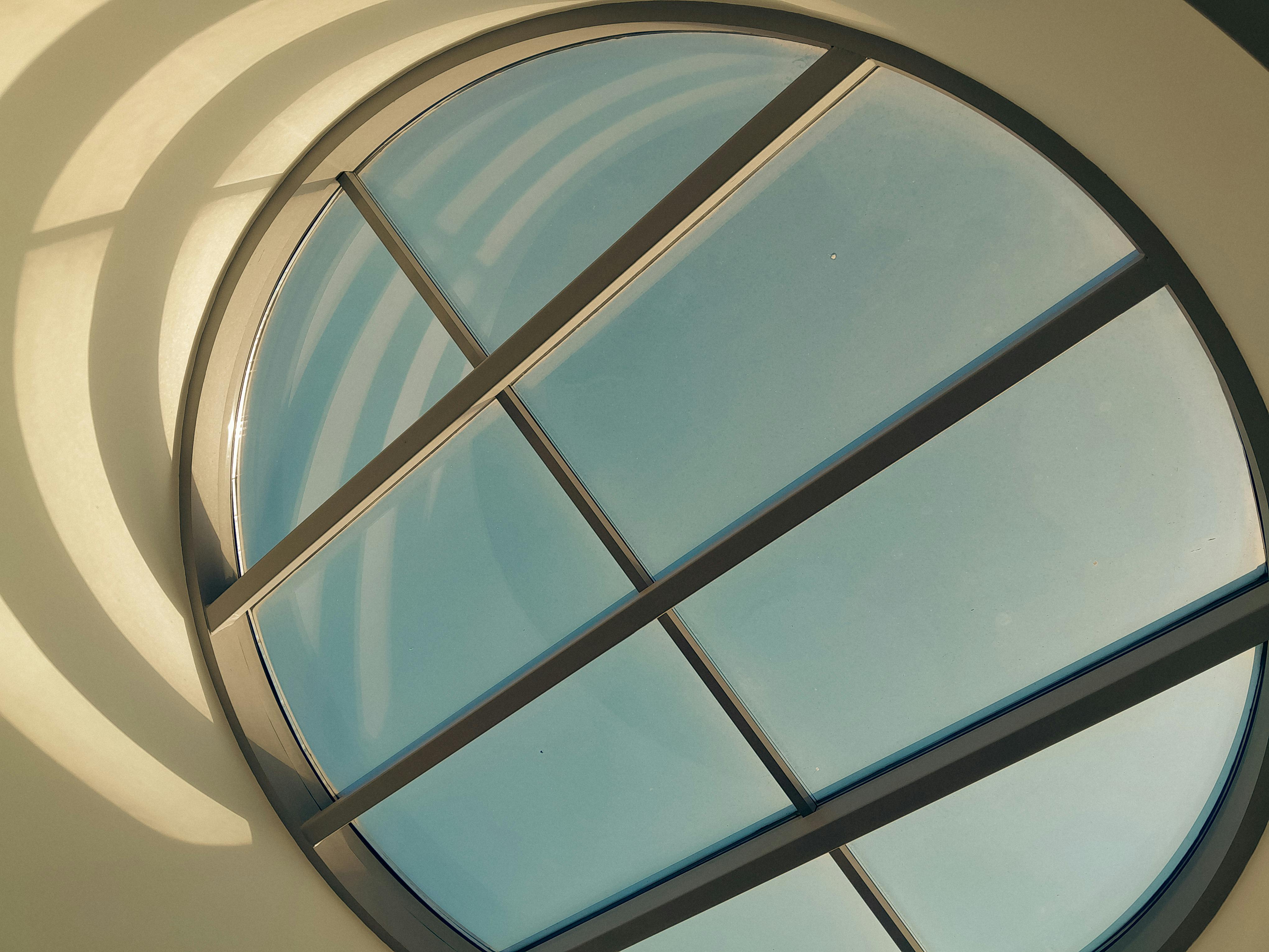 Modern Circular Skylight with Sun Shadows · Free Stock Photo