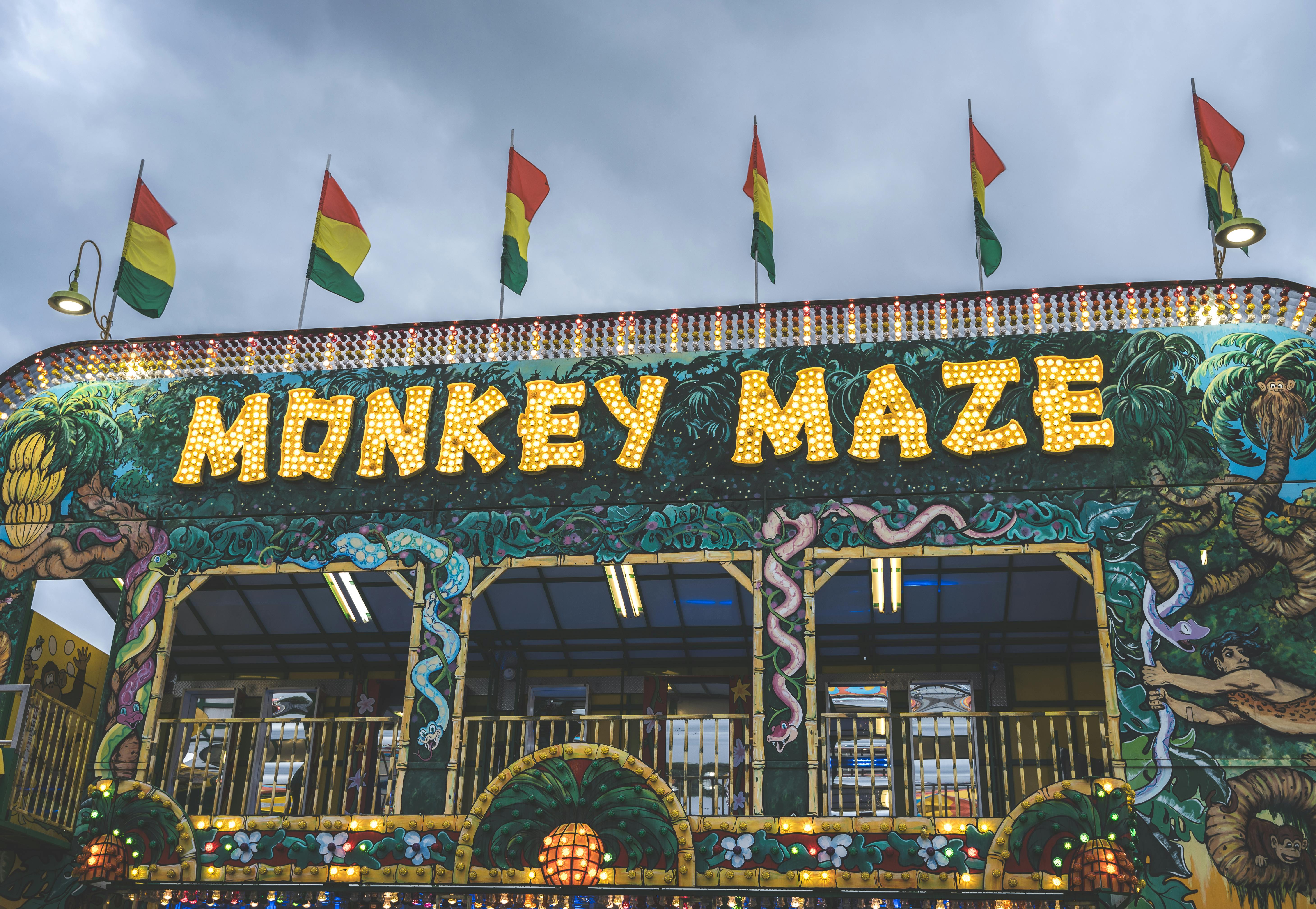 Monkey maze at the fair · Free Stock Photo