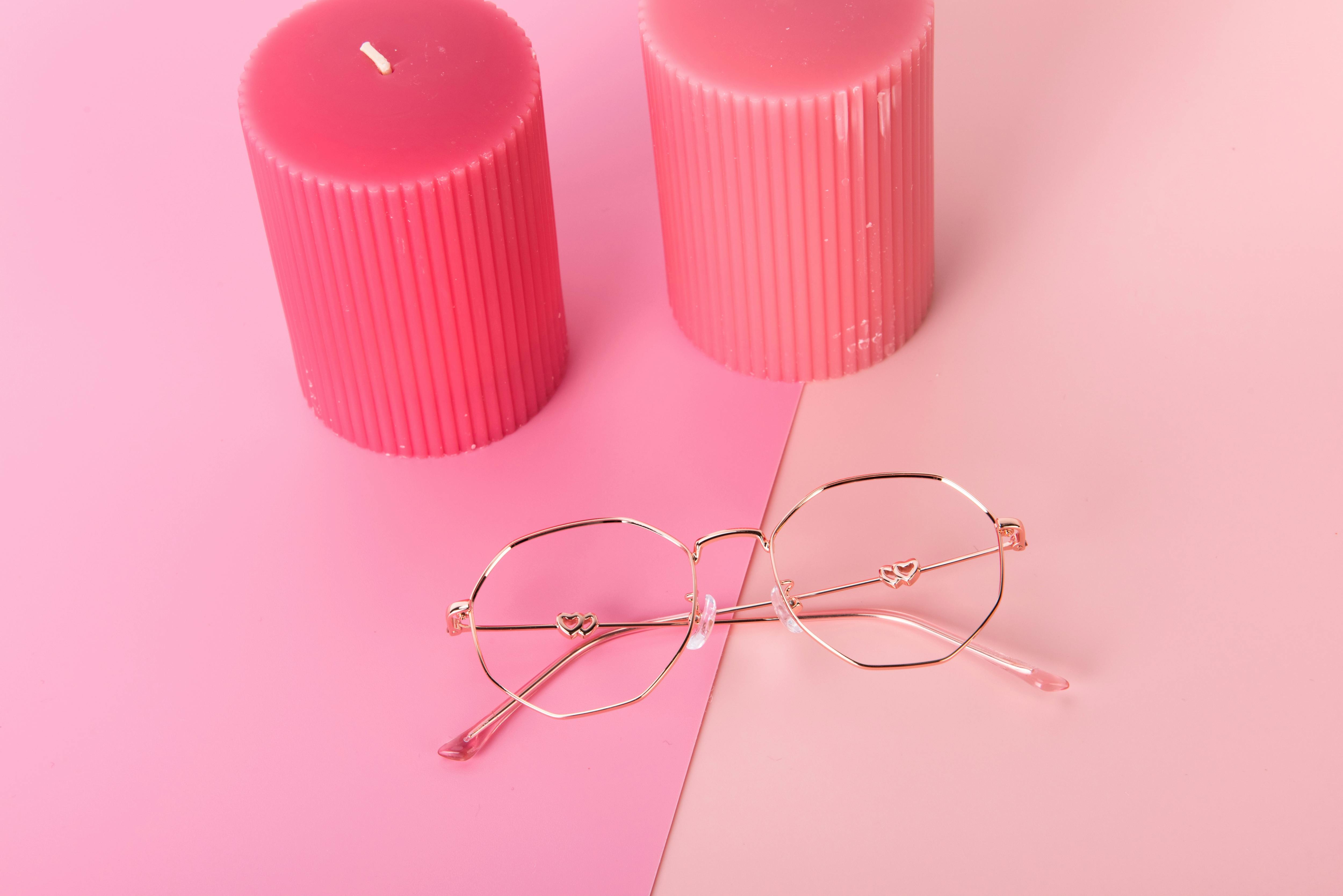 Sparkling Polygon Frames Dance with Pink Bliss · Free Stock Photo