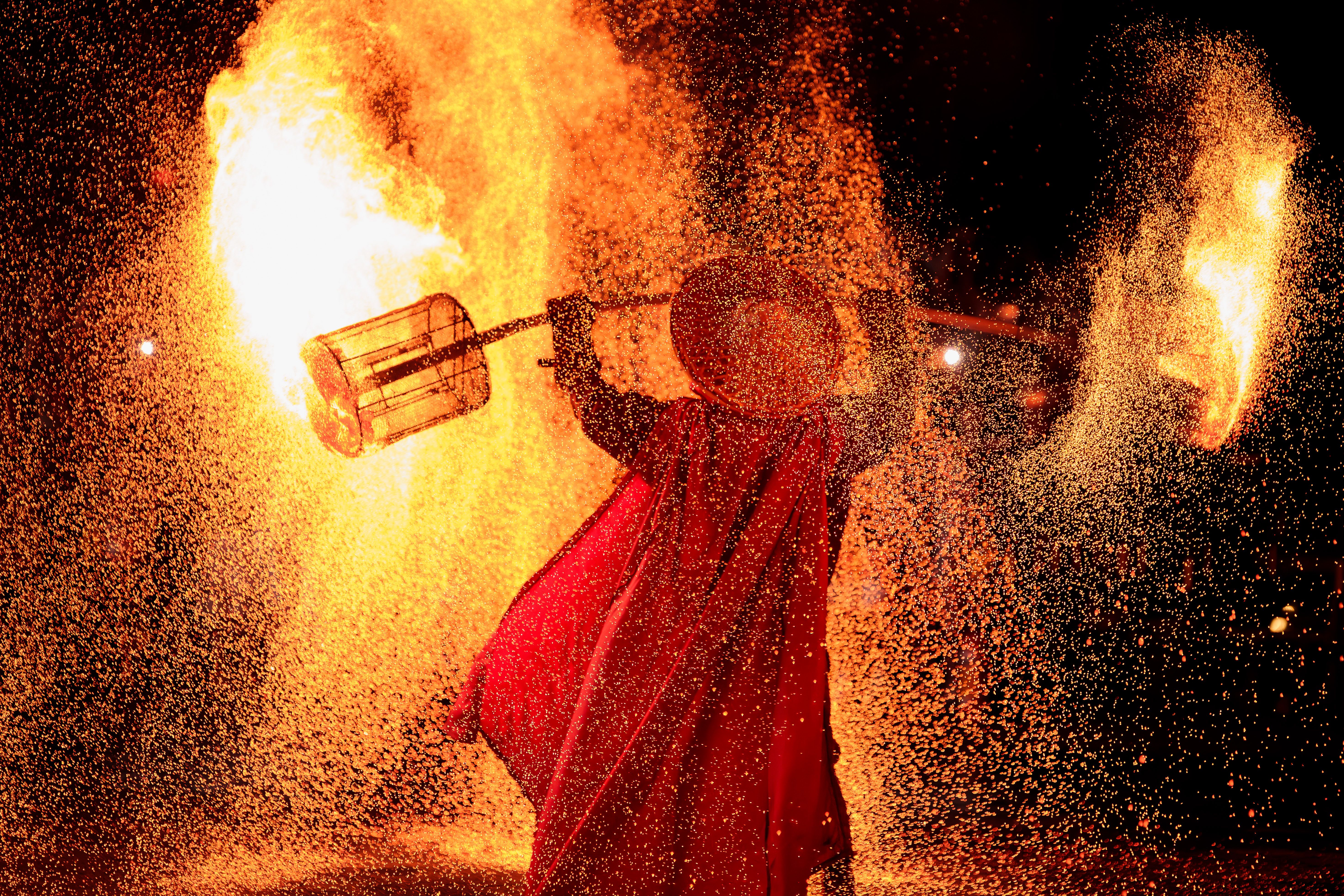 Person in Fire Performance · Free Stock Photo