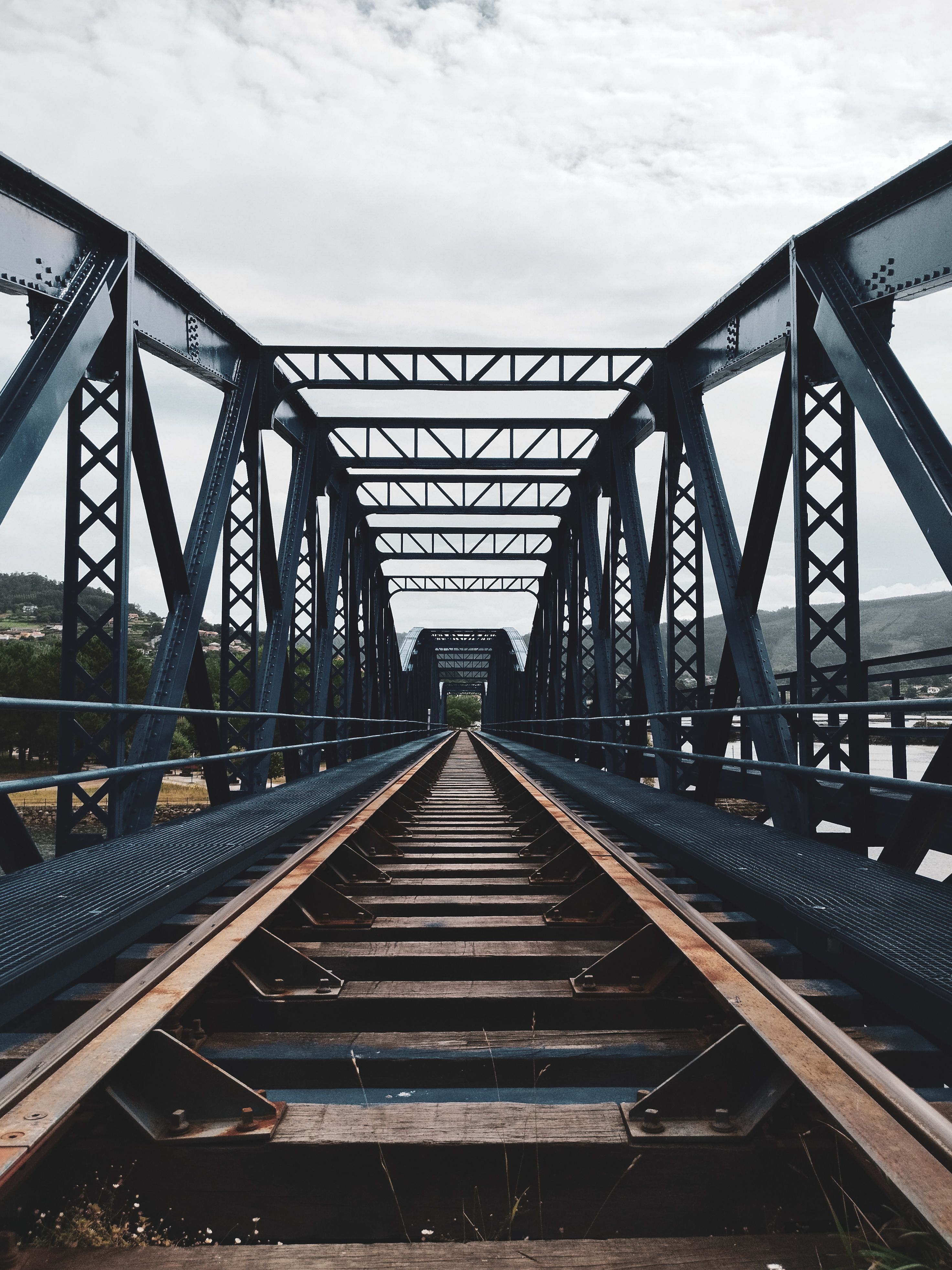 A bridge with a train on it · Free Stock Photo