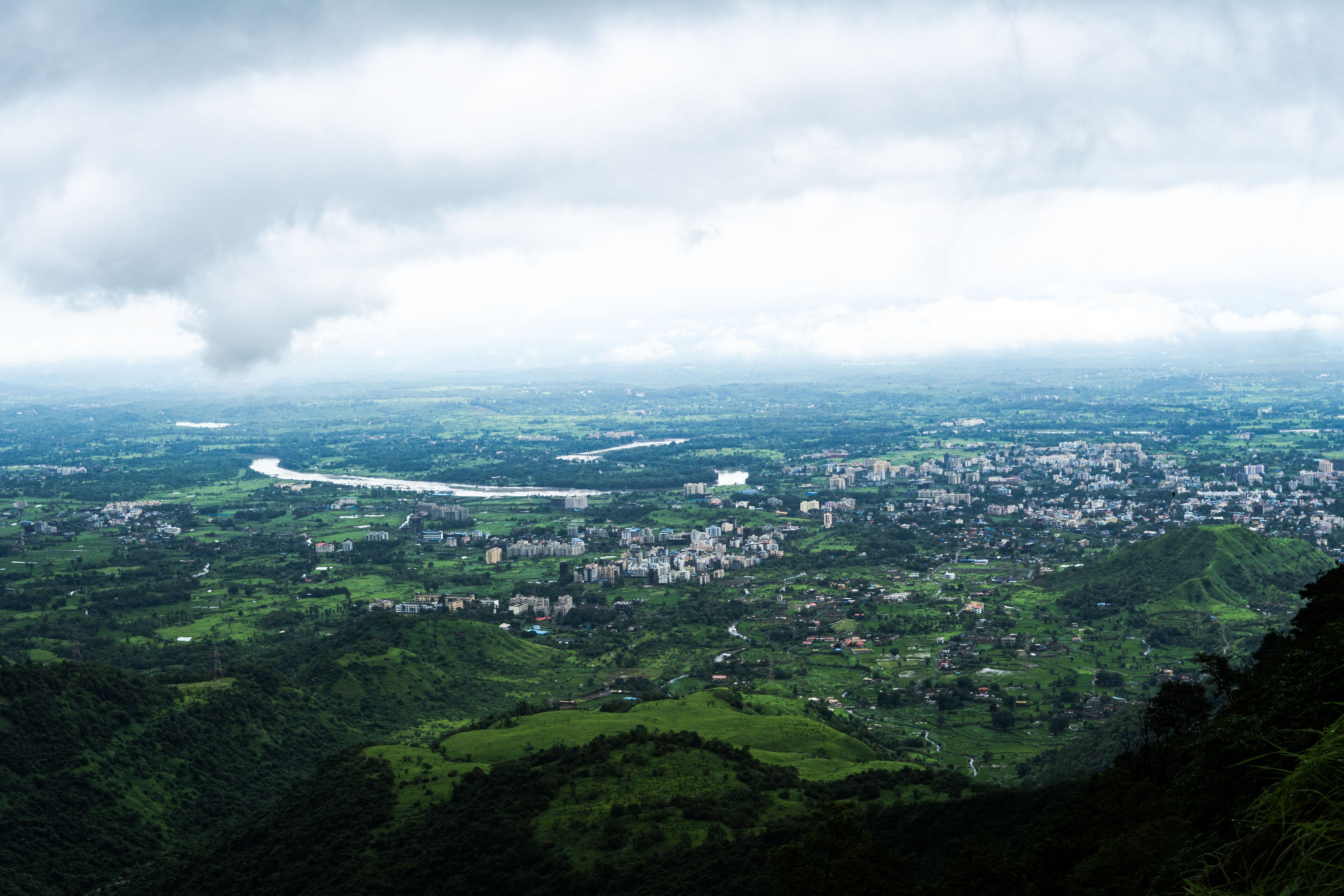 A view of a city from a hilltop · Free Stock Photo