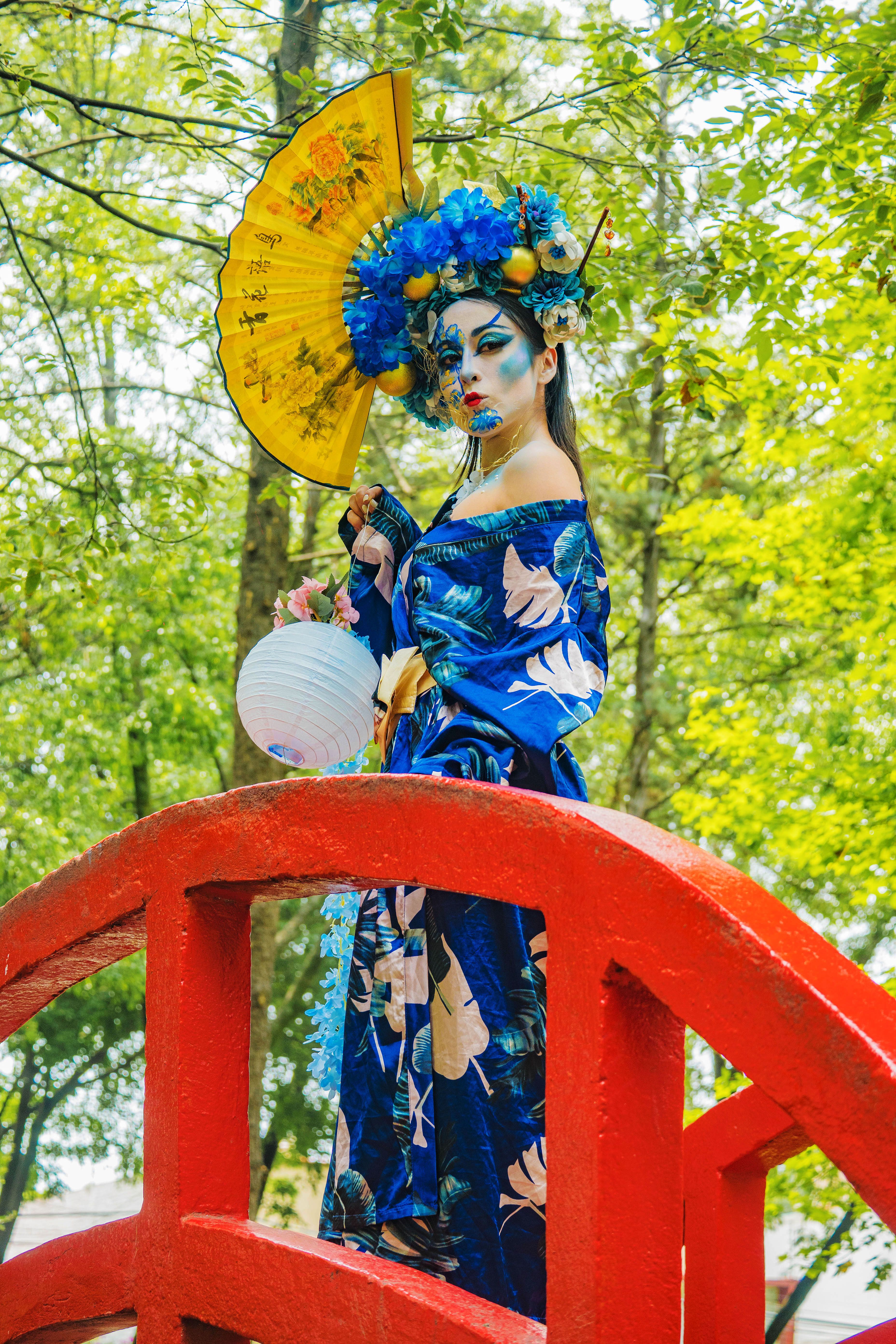 Geisha azul · Free Stock Photo