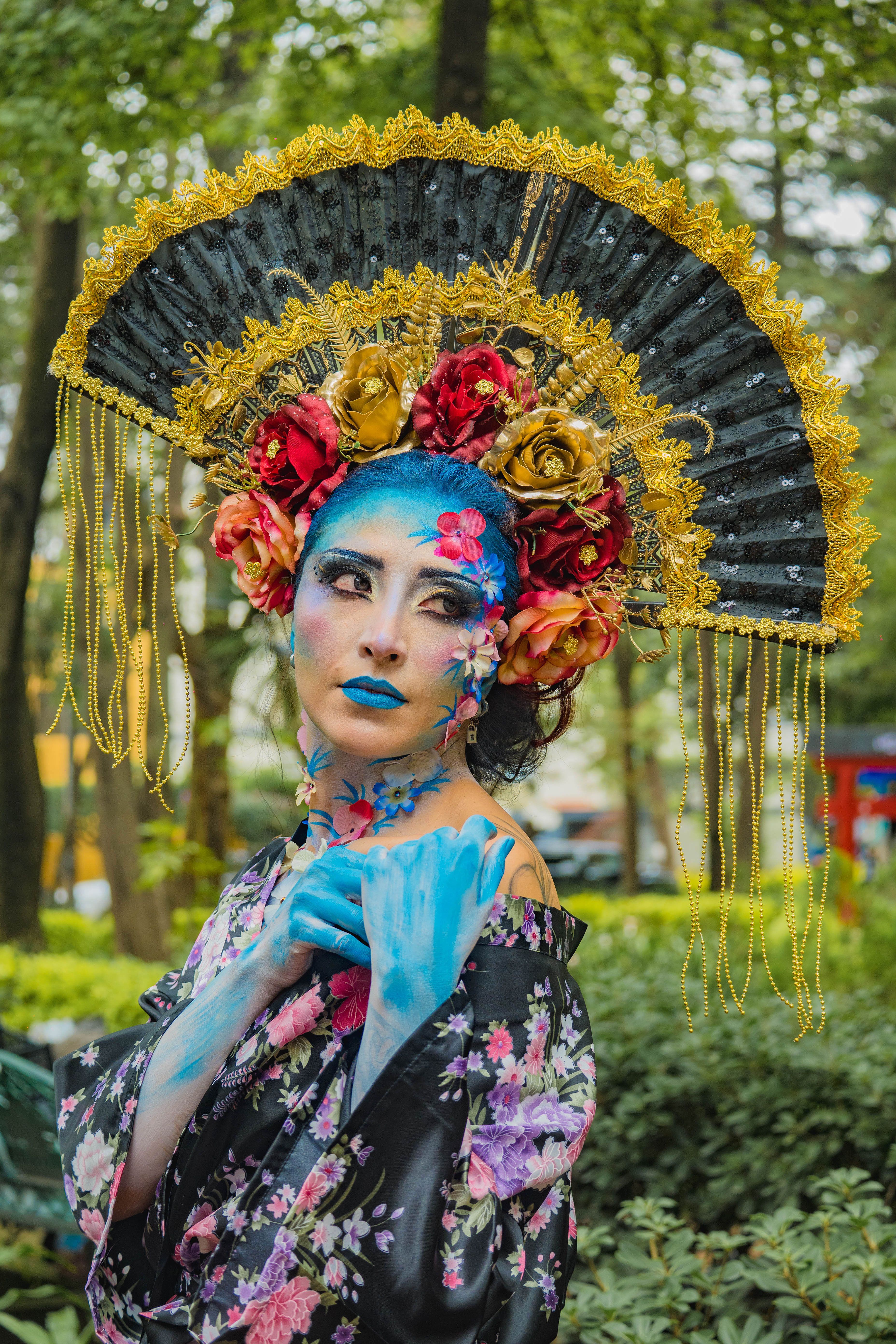 Geisha Azul · Foto de stock gratuita