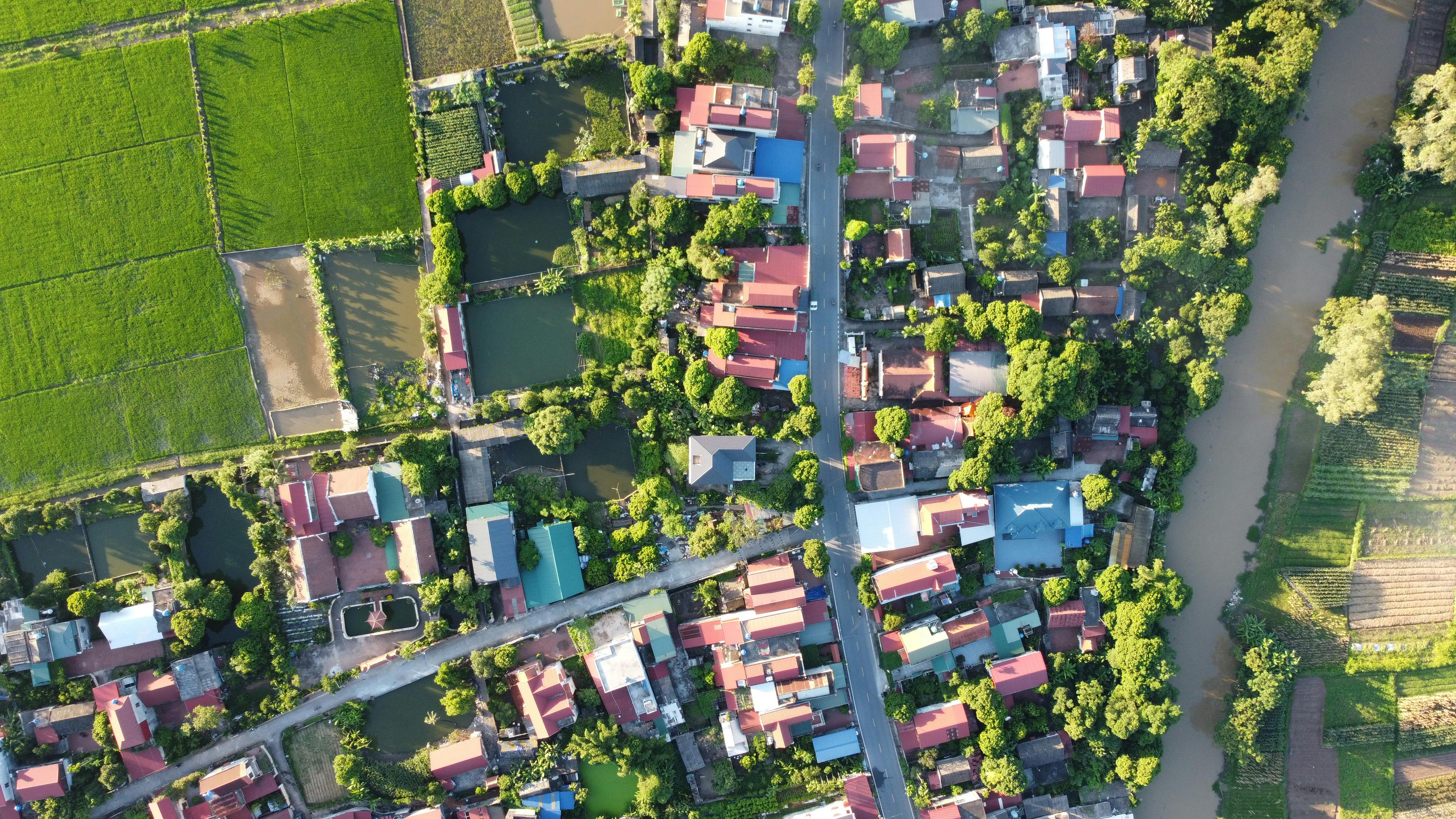 Aerial View of Vietnamese Rural Landscape · Free Stock Photo