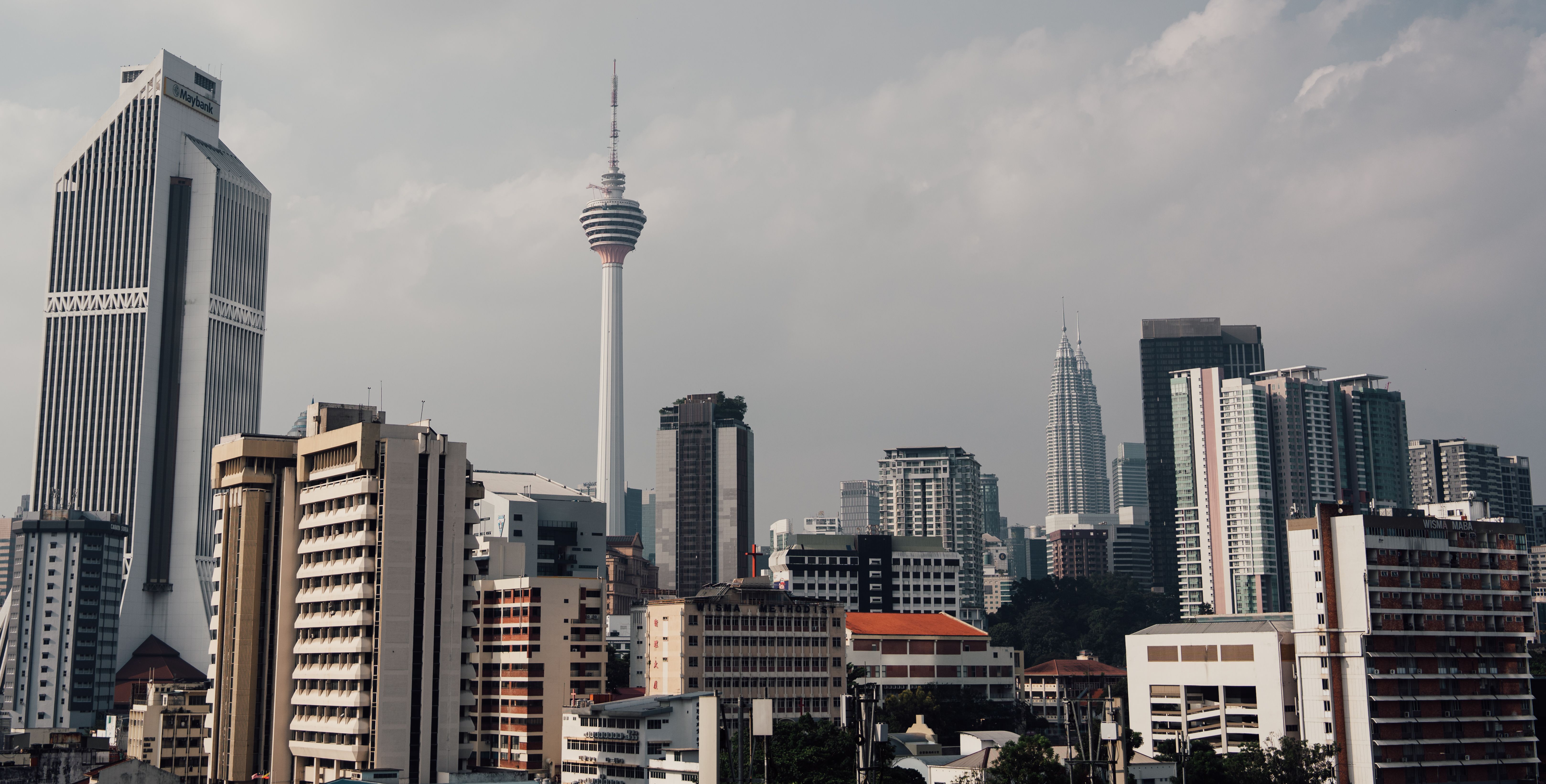 A view of the city skyline with the kl tower in the background · Free ...