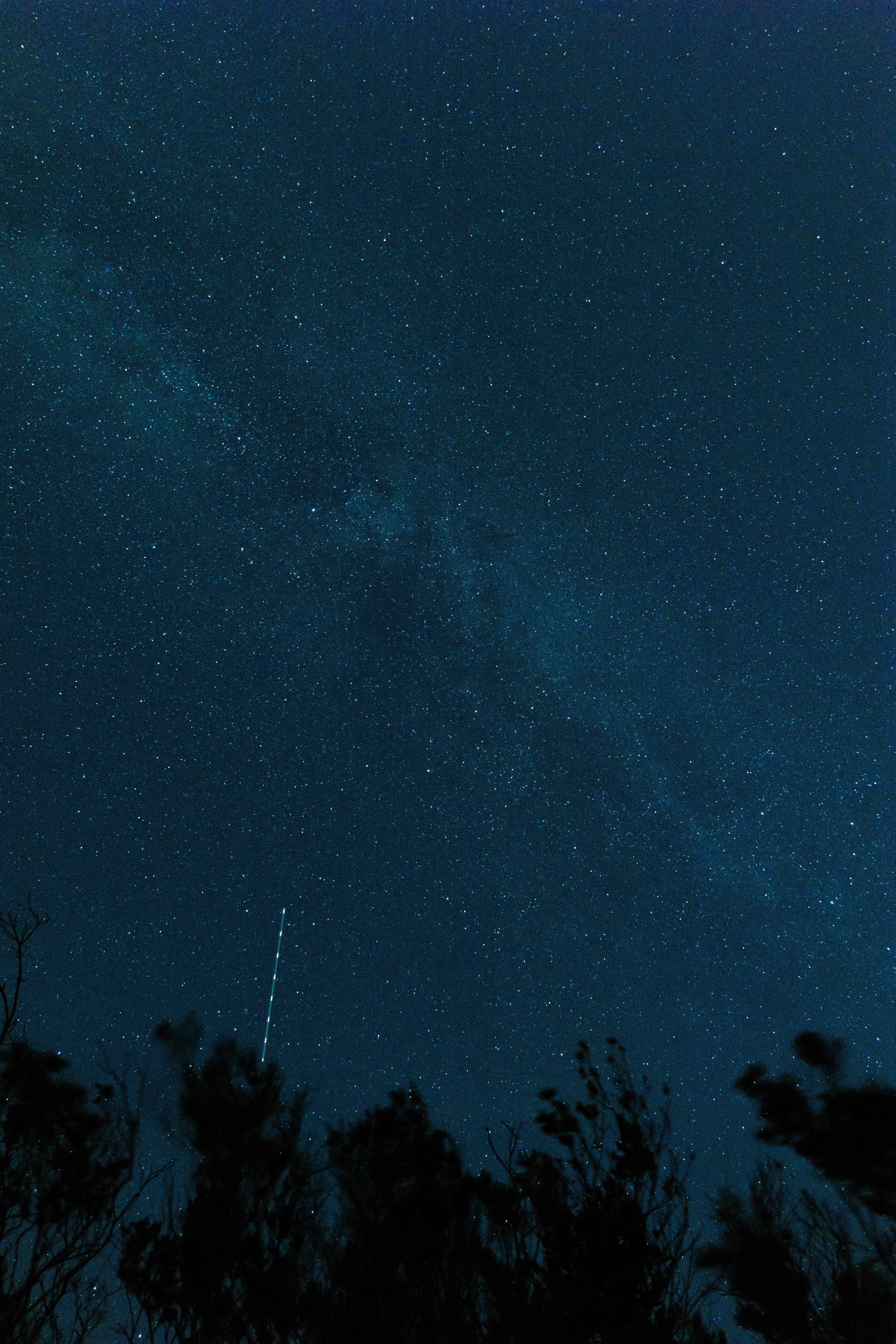 A night sky with stars and a shooting star · Free Stock Photo