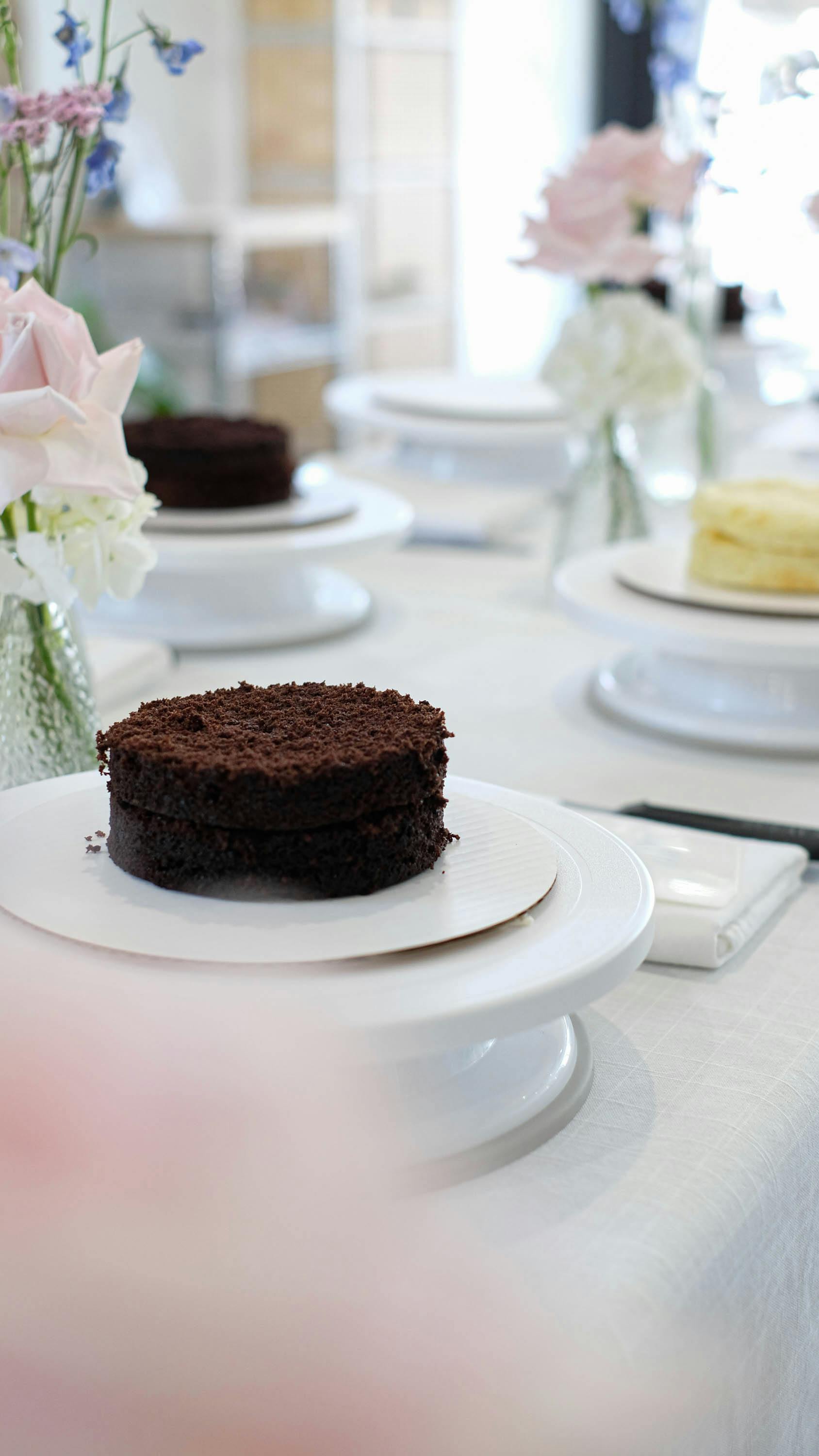Photo Of Sliced Cake On Ceramic Plate · Free Stock Photo