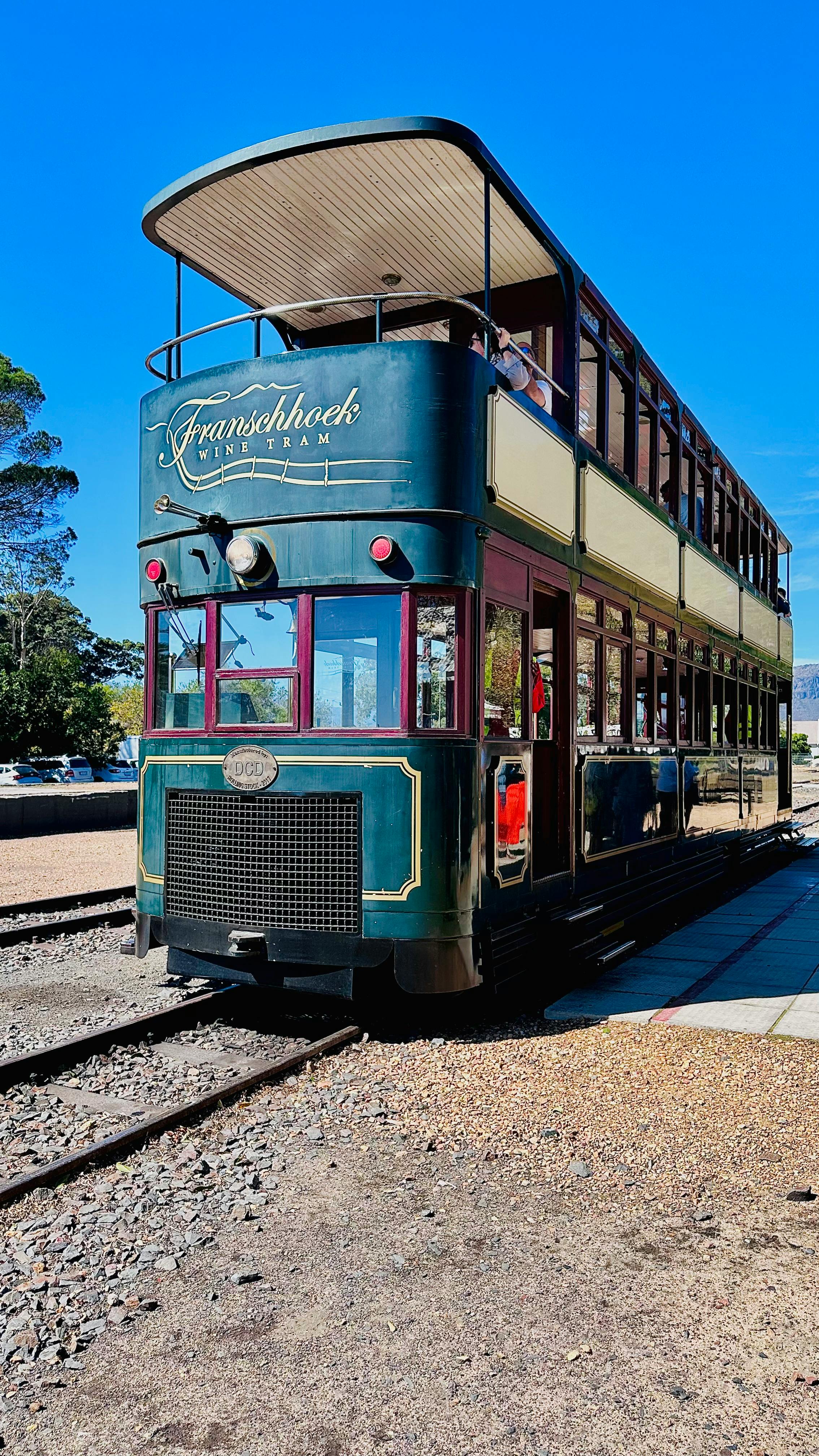 A double decker trolley car on the tracks · Free Stock Photo