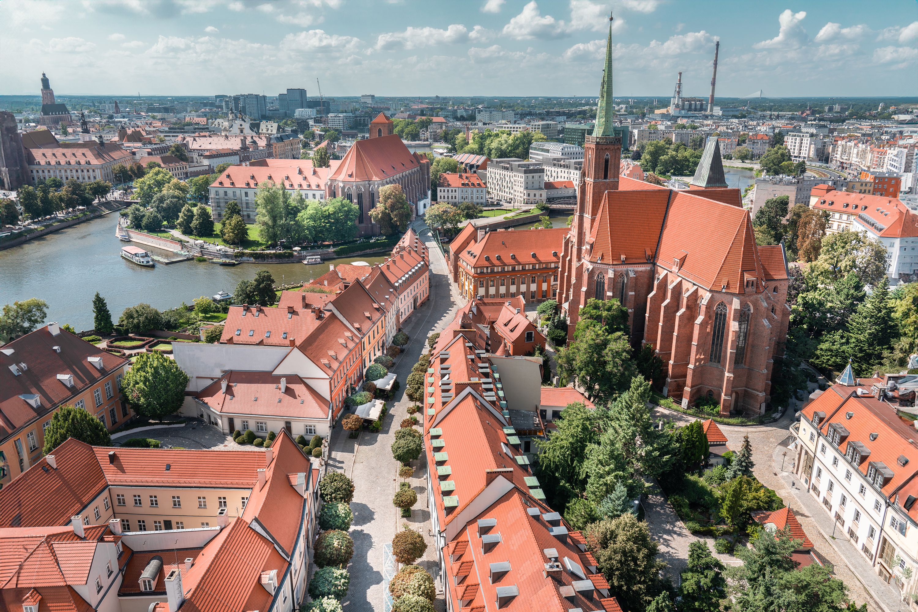 European cityscape. City buildings from above. · Free Stock Photo