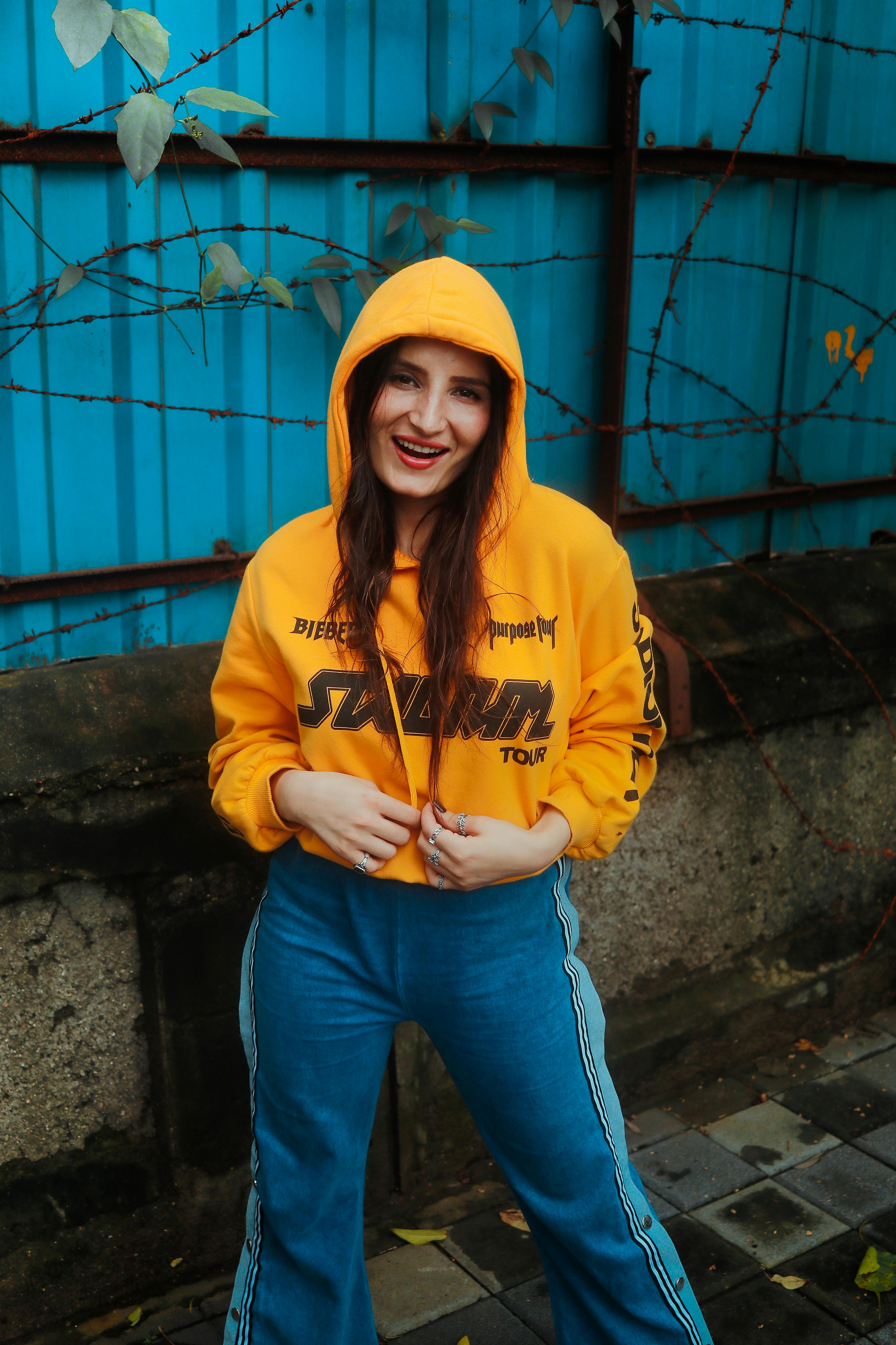 Yellow Hoody Lady Photos, Download The BEST Free Yellow Hoody Lady ...