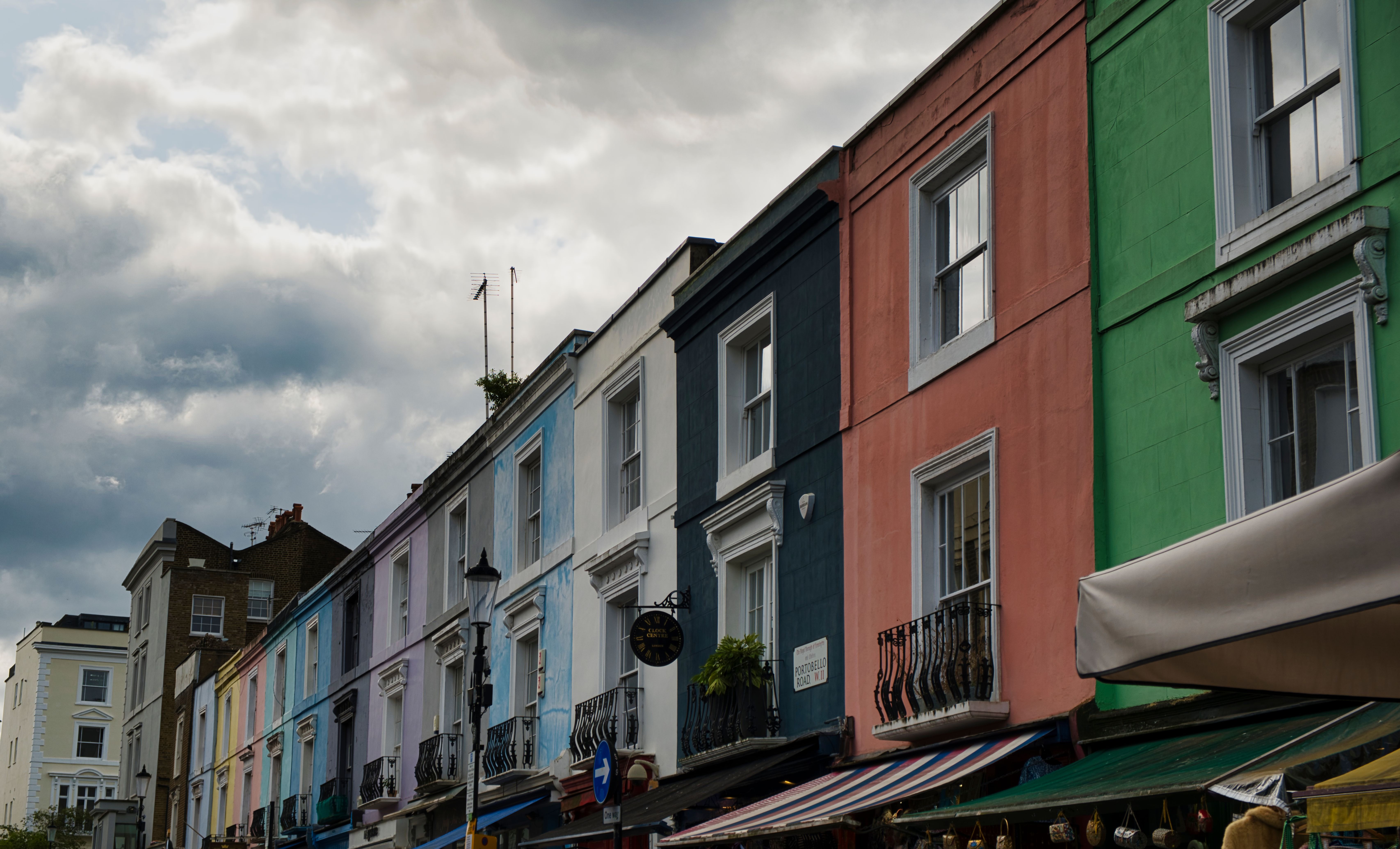 A row of colorful buildings in london · Free Stock Photo