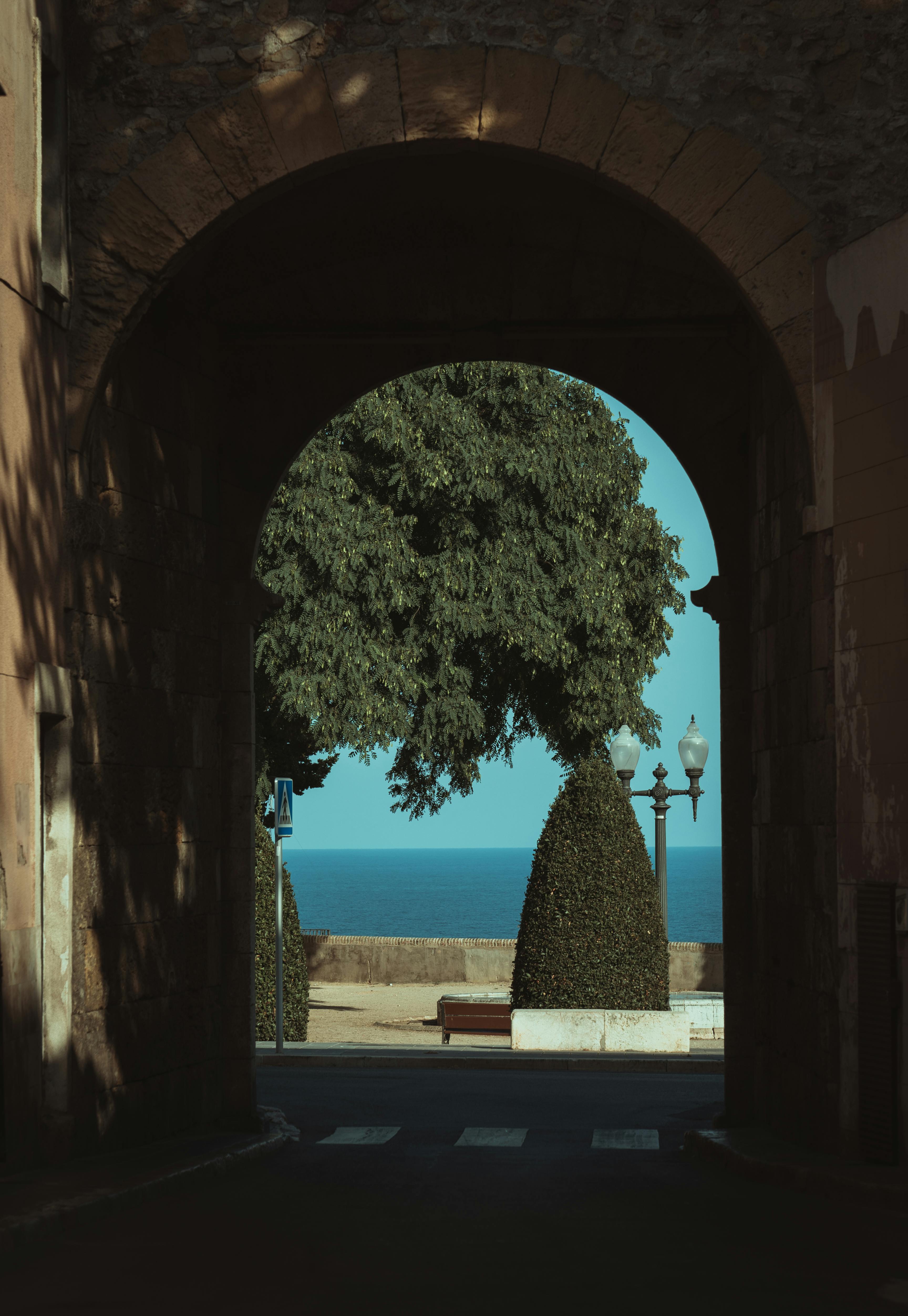 Sea View Through Arch Photos, Download The BEST Free Sea View Through ...