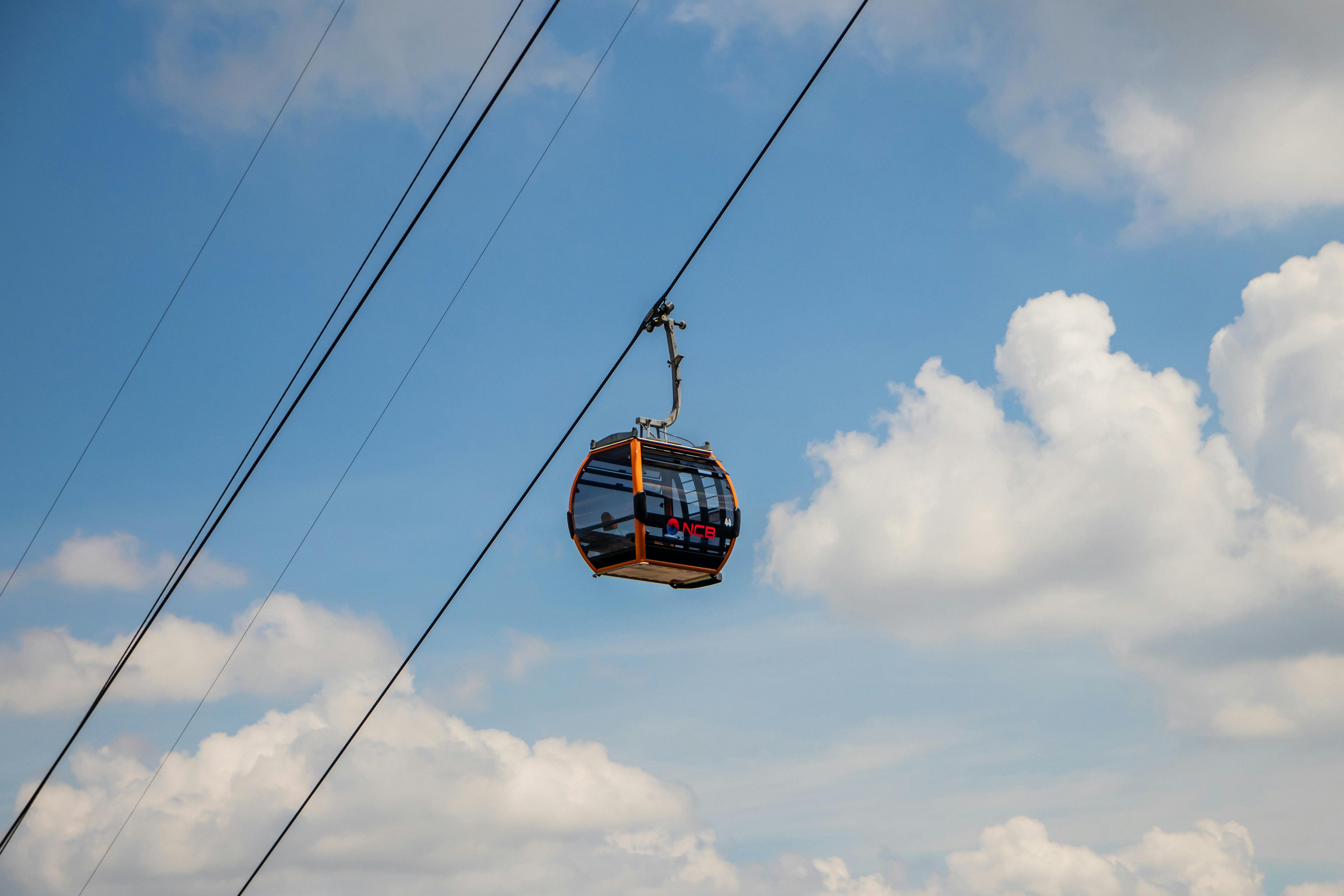 White And Black Cable Car · Free Stock Photo