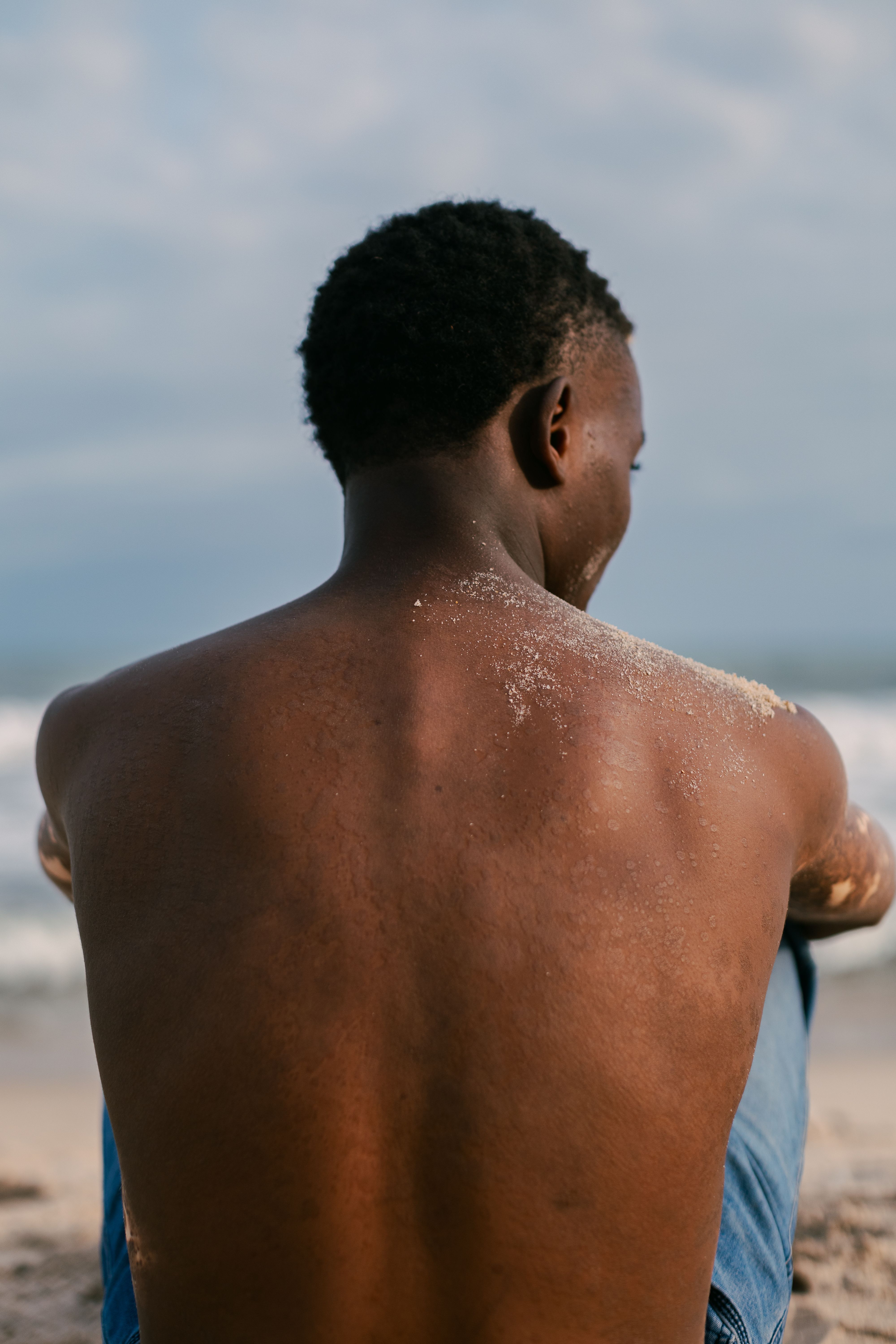 Back View of a Man on the Beach · Free Stock Photo