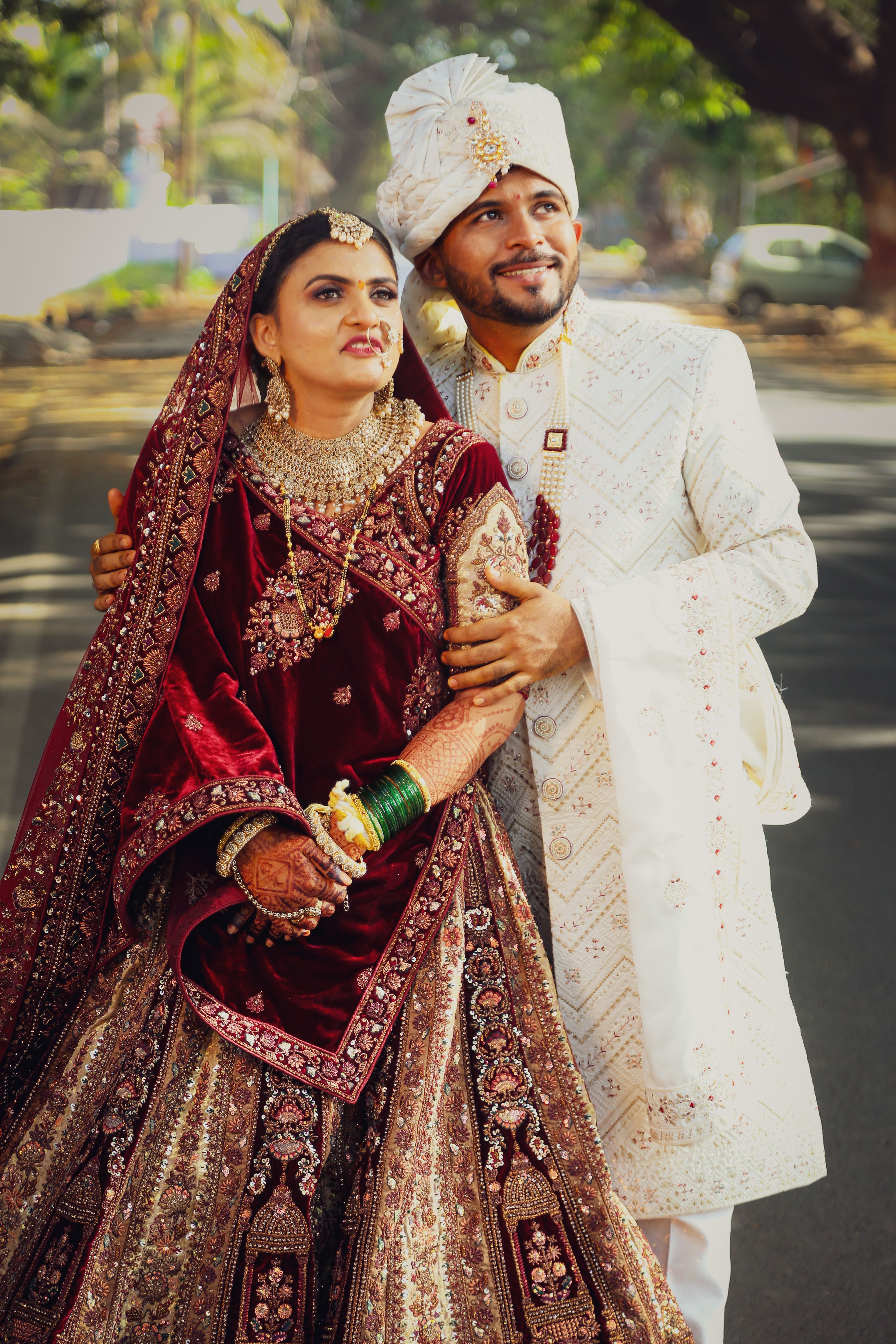 Bride and Groom in Traditional Clothing · Free Stock Photo