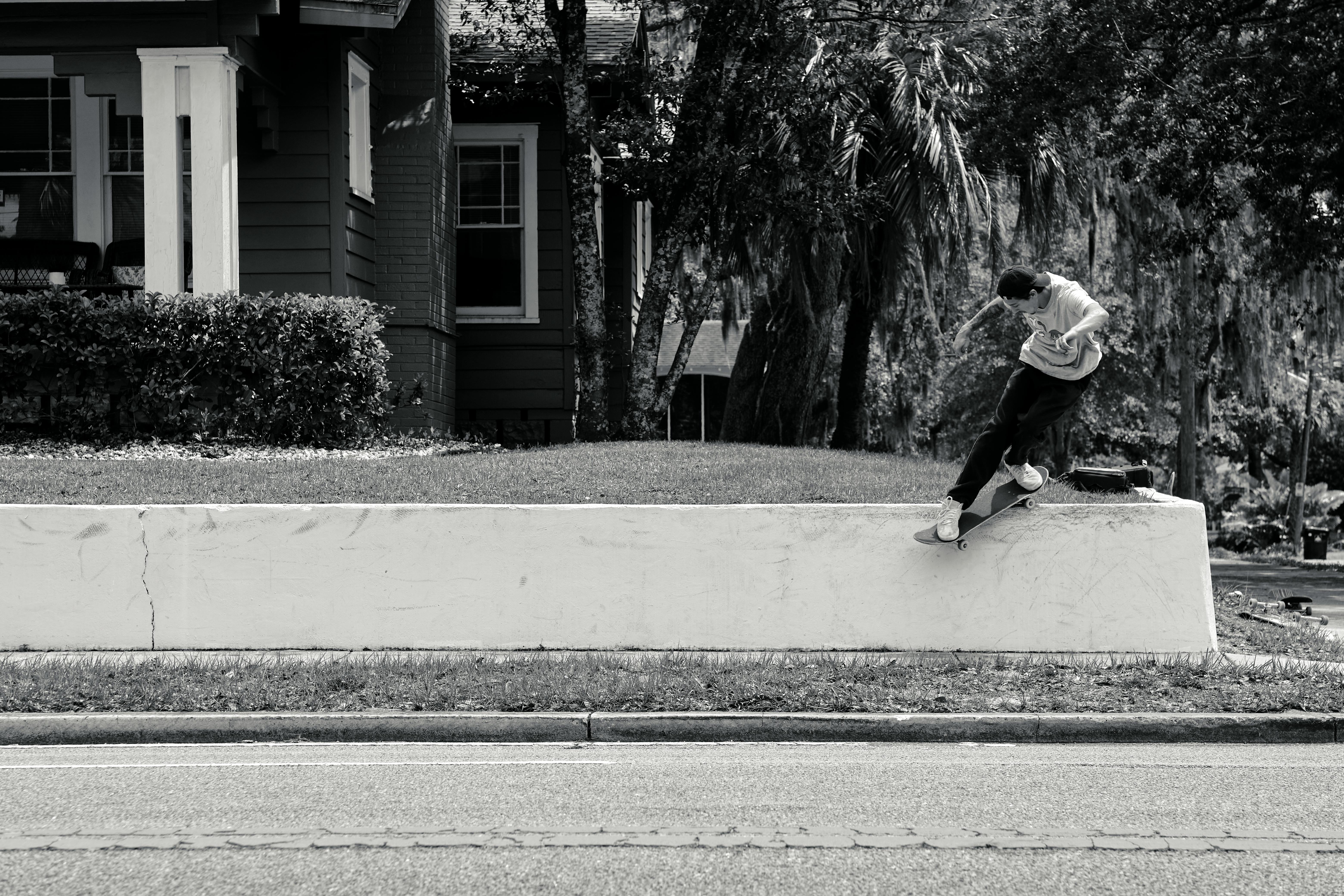 Skateboarder Doing Nose Slide On Ledge Photos, Download The BEST Free ...