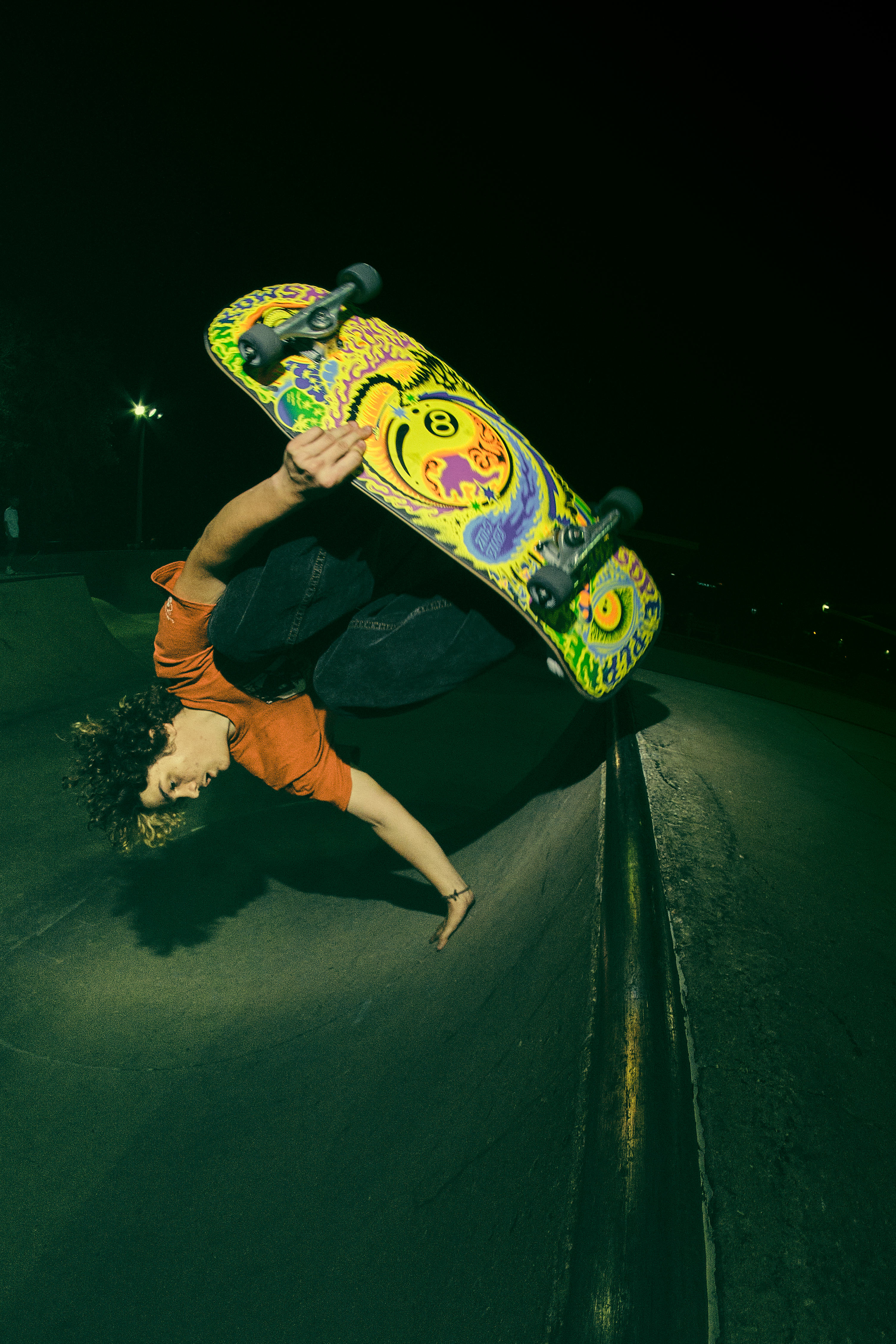A Man Skateboarding at Night · Free Stock Photo