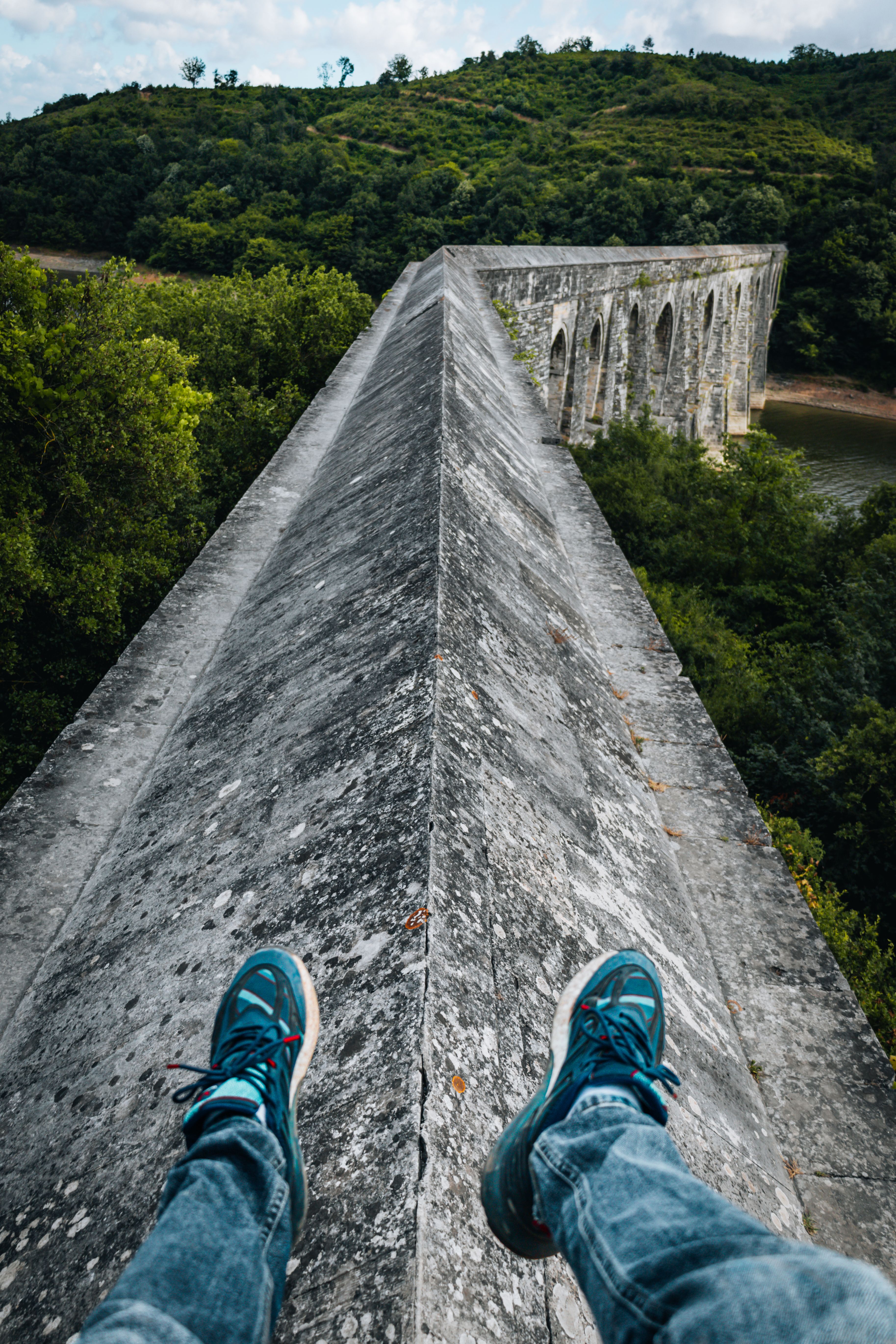 Daring View from Historic Aqueduct · Free Stock Photo