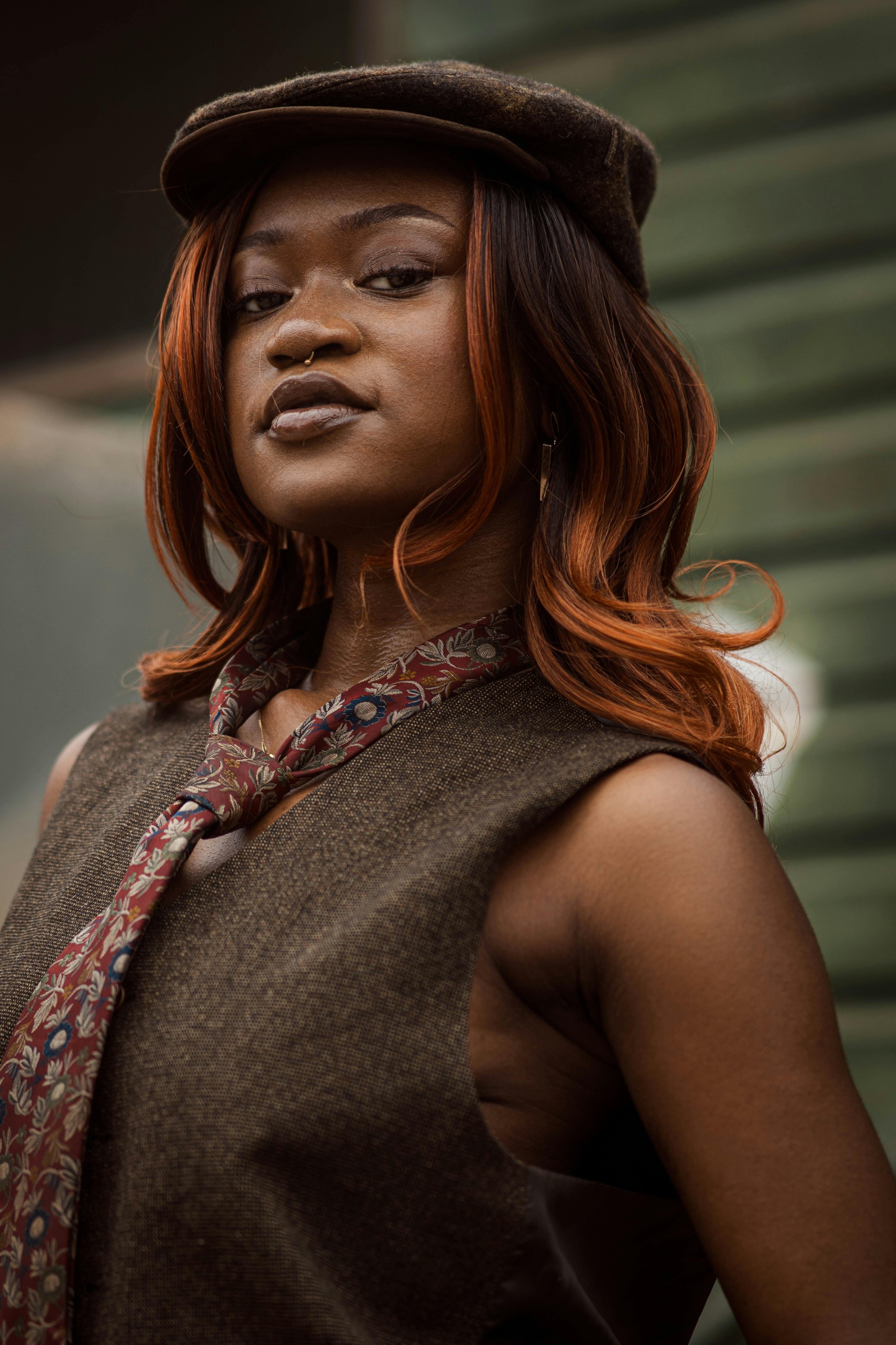 Model in Flat Cap and Waistcoat · Free Stock Photo