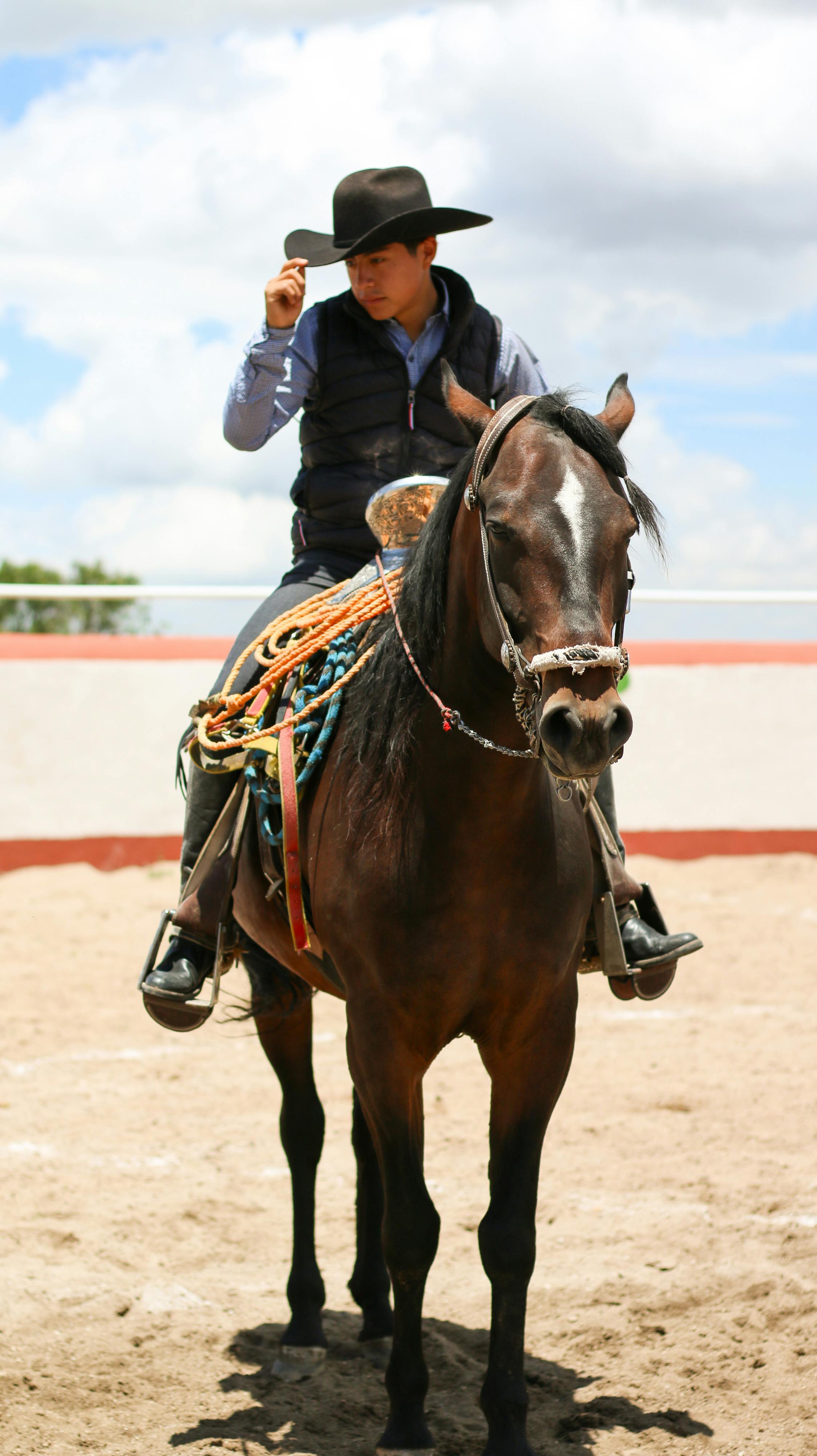 A man in cowboy hat riding a horse · Free Stock Photo