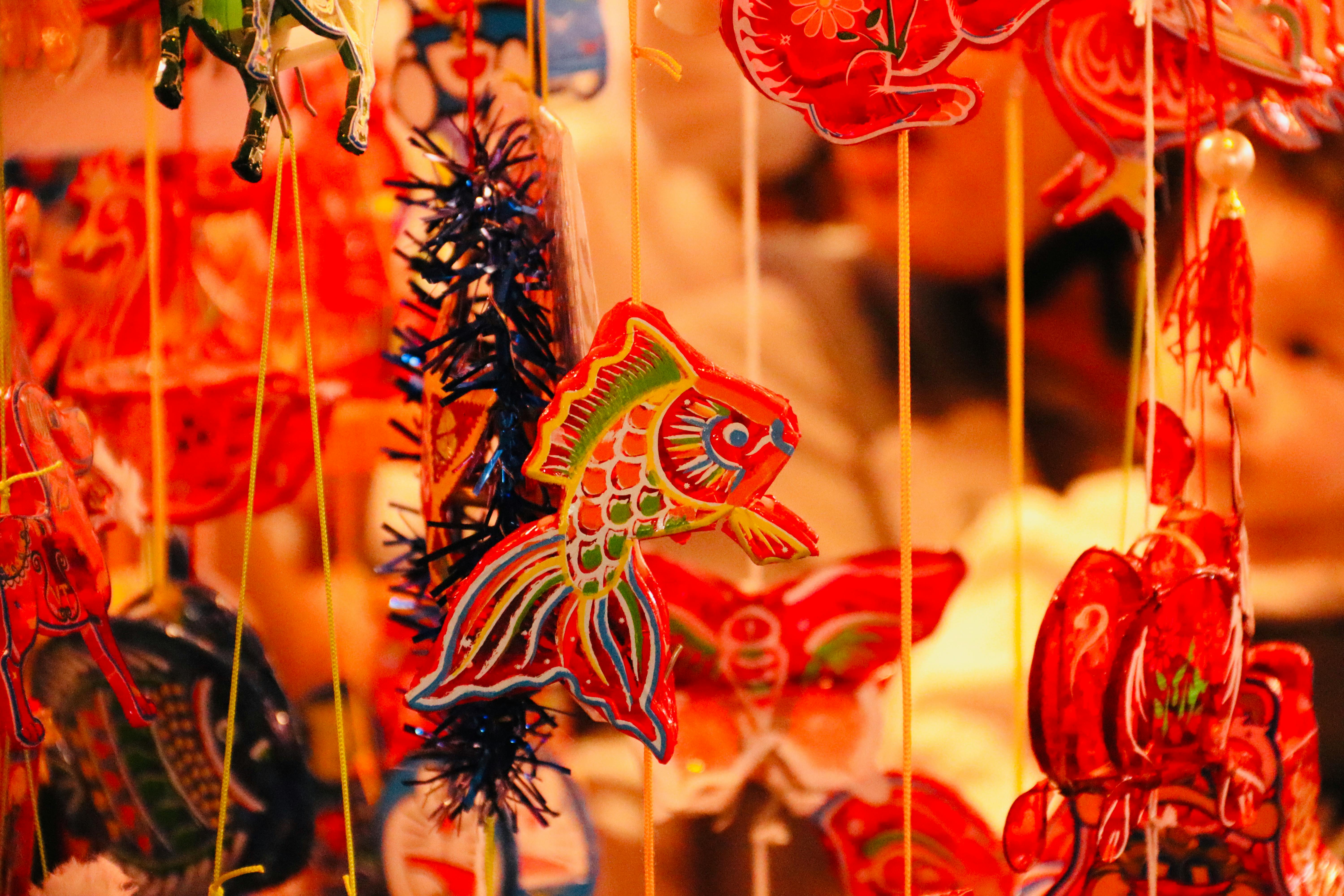 A colorful display of chinese decorations · Free Stock Photo