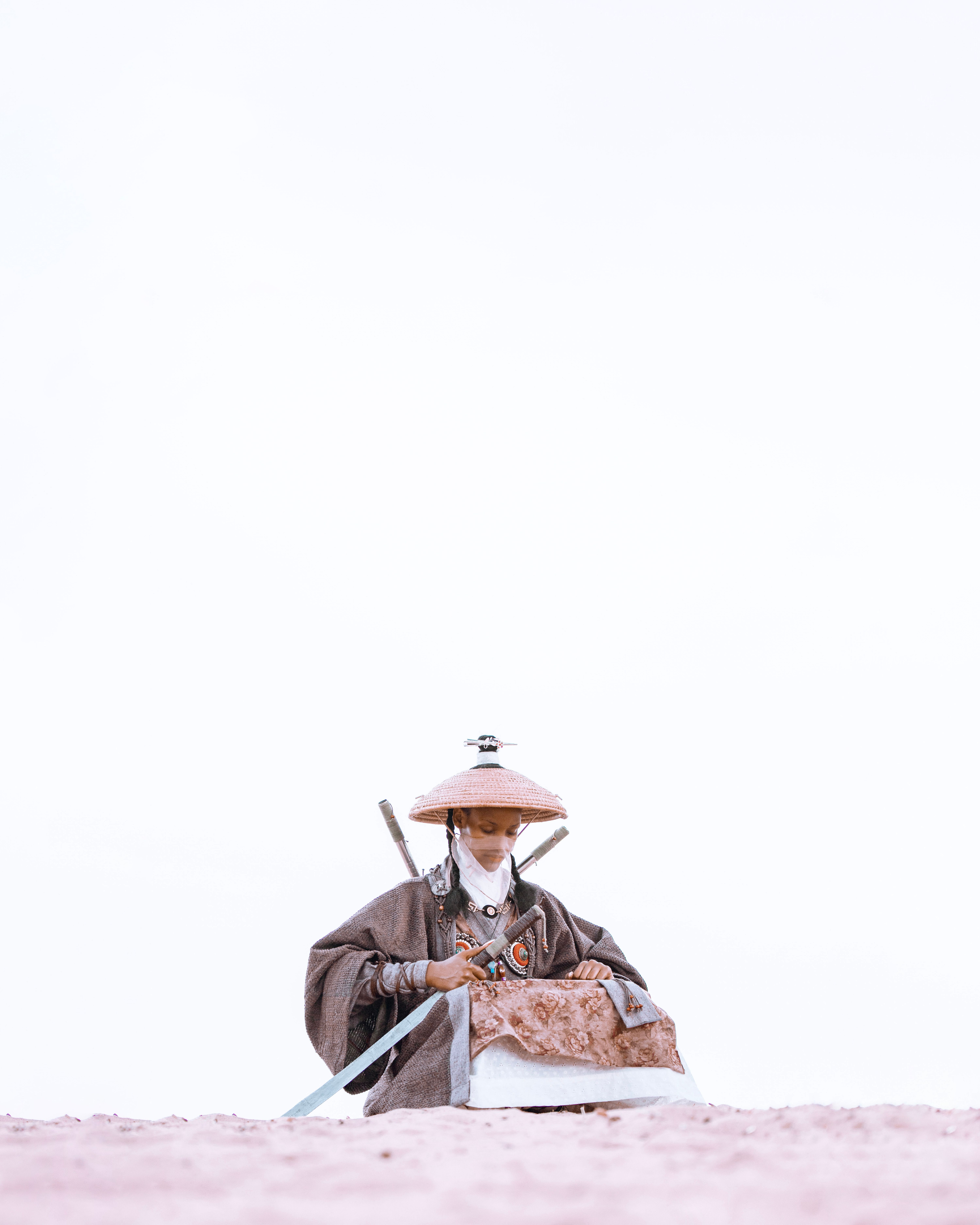 Ancient Warrior Sharpening Sword On Whetstone Photos, Download The BEST ...
