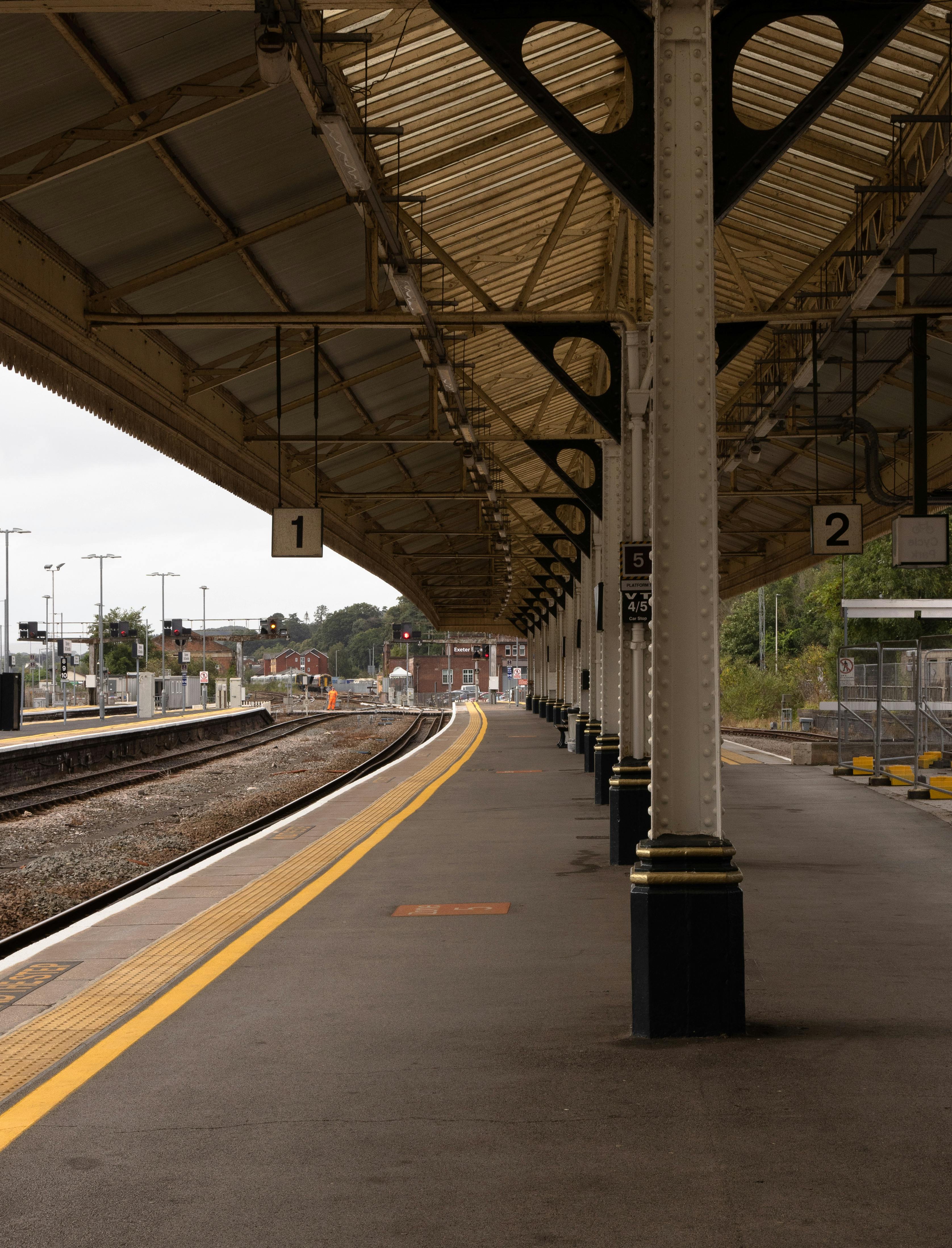 White Metal Post on Railway Station · Free Stock Photo