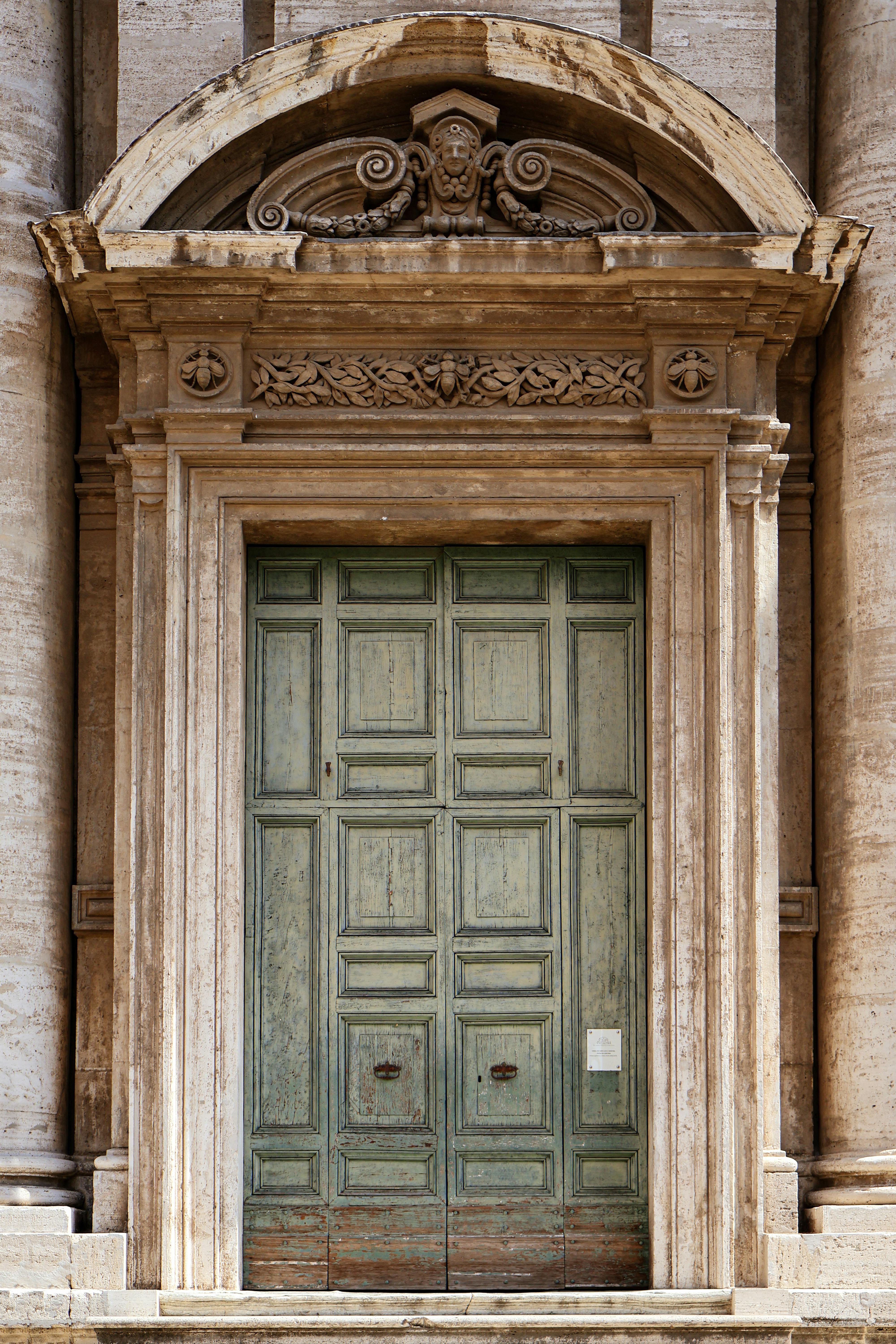 Historical Church Entrance Door in Rome, Italy · Free Stock Photo
