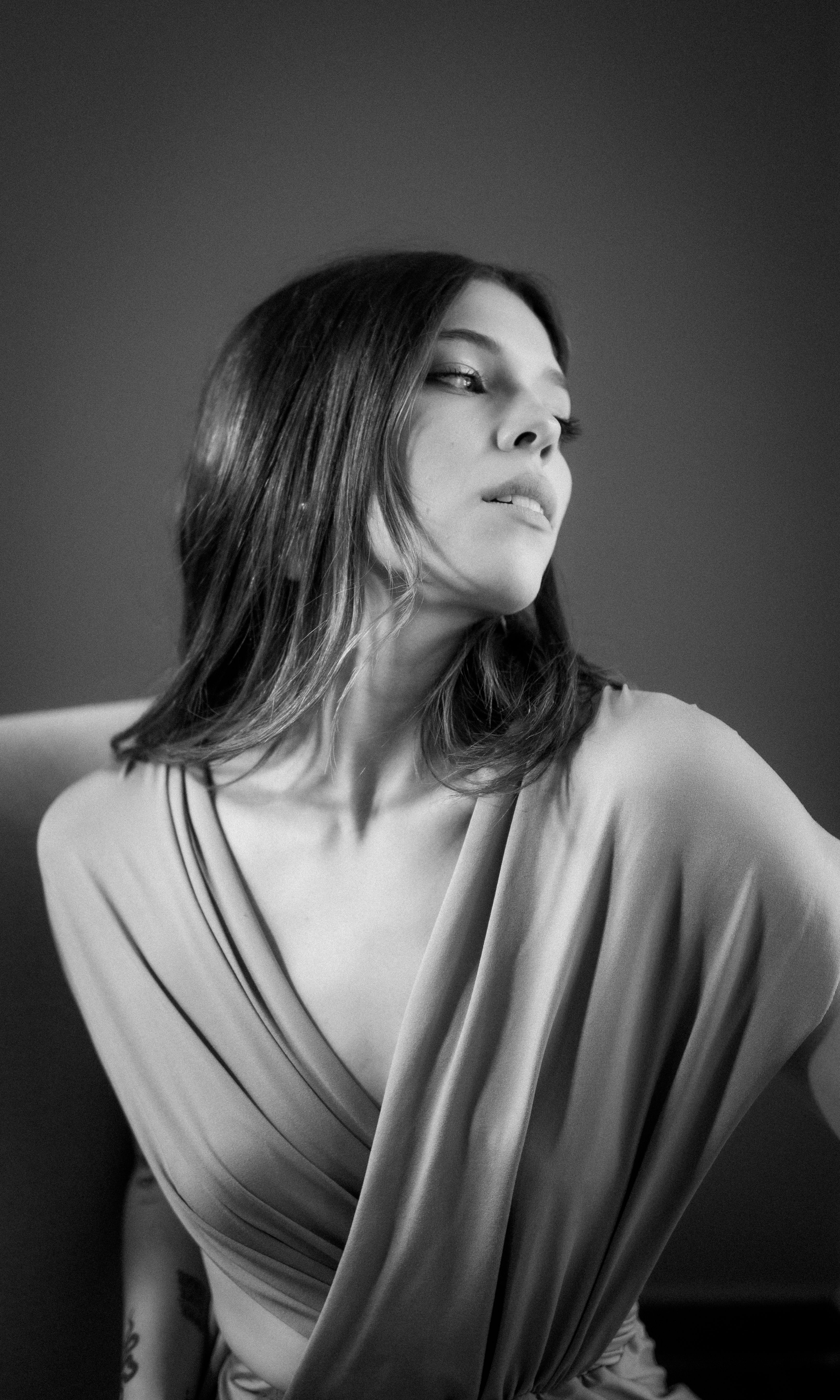 Greyscale Photo Of Woman · Free Stock Photo