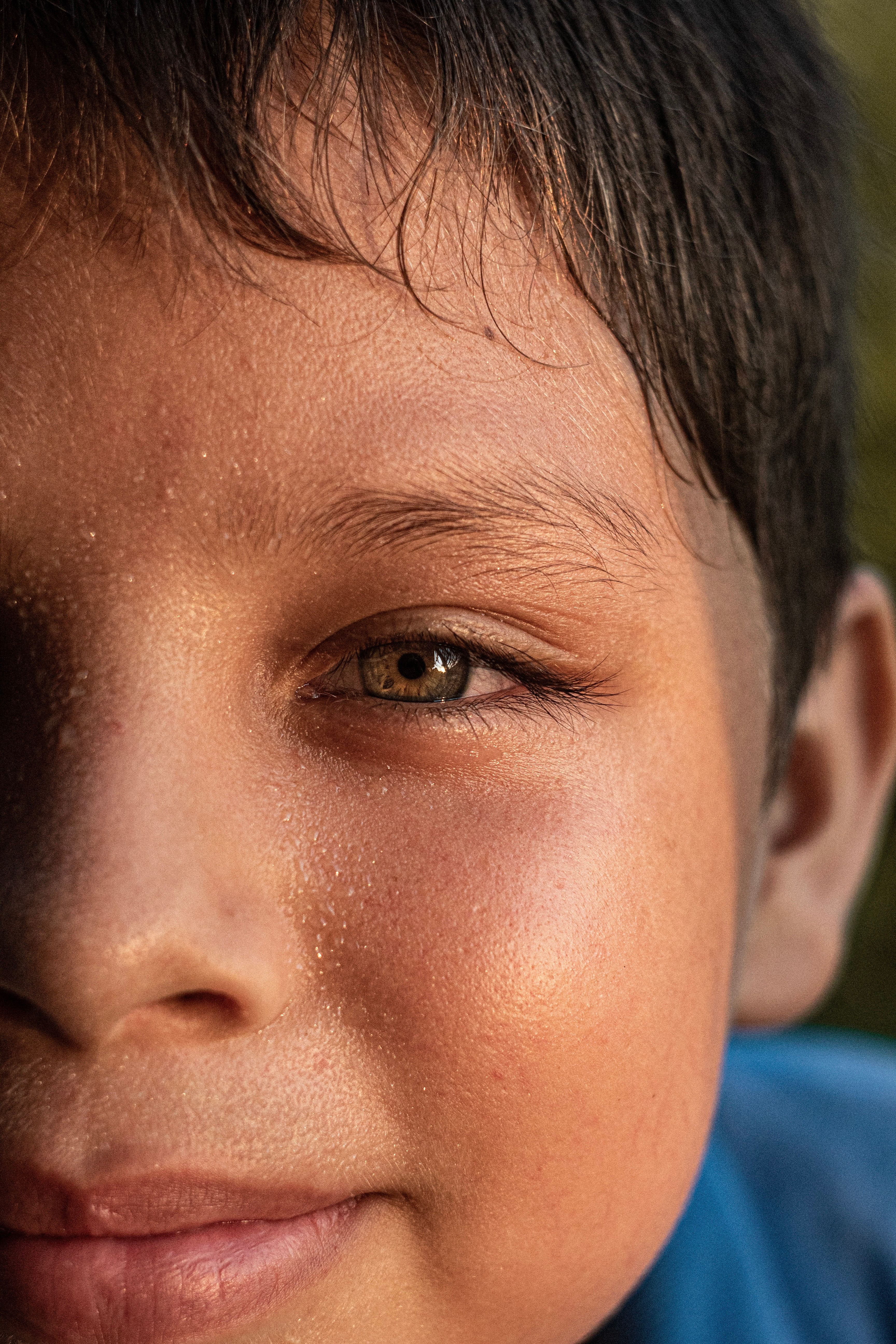 A close up of a young boy's face · Free Stock Photo