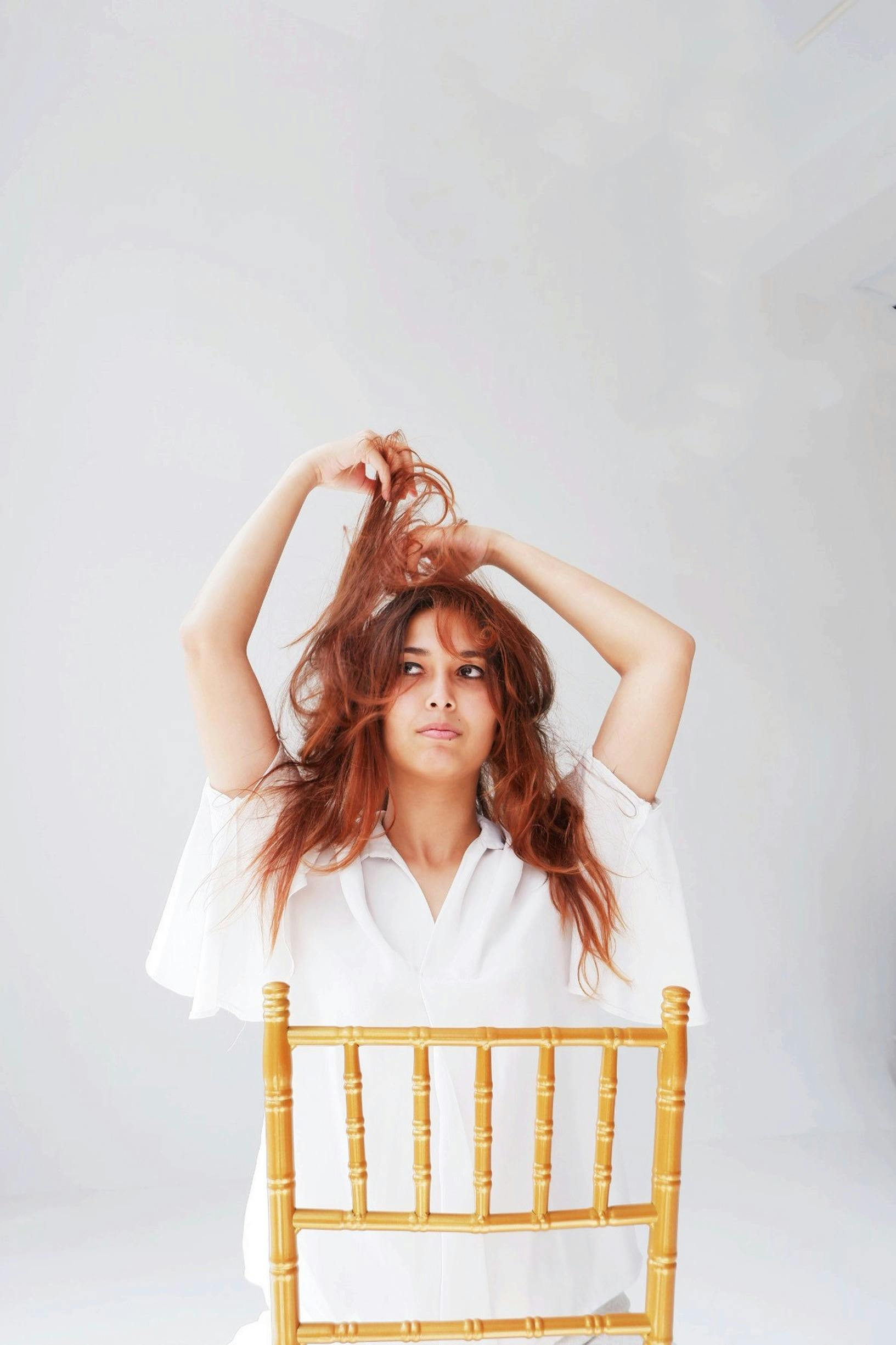 Woman Wearing White Top · Free Stock Photo