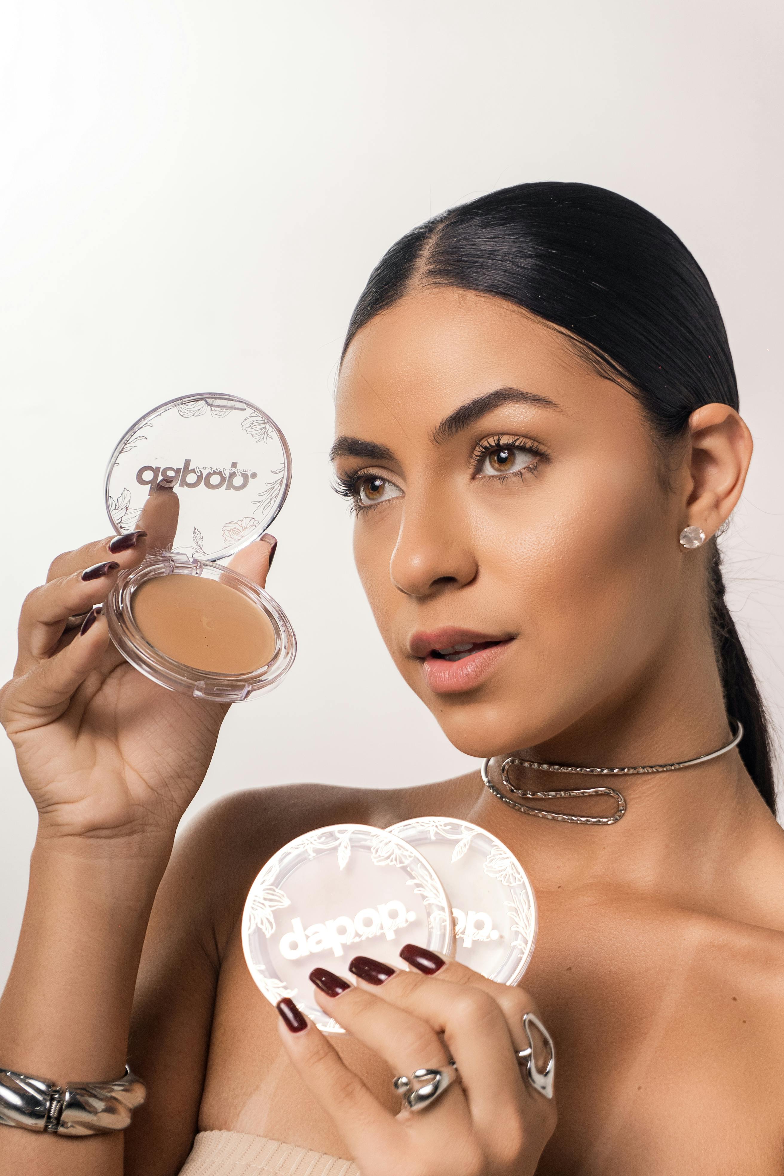 Portrait of Woman with Cosmetics · Free Stock Photo