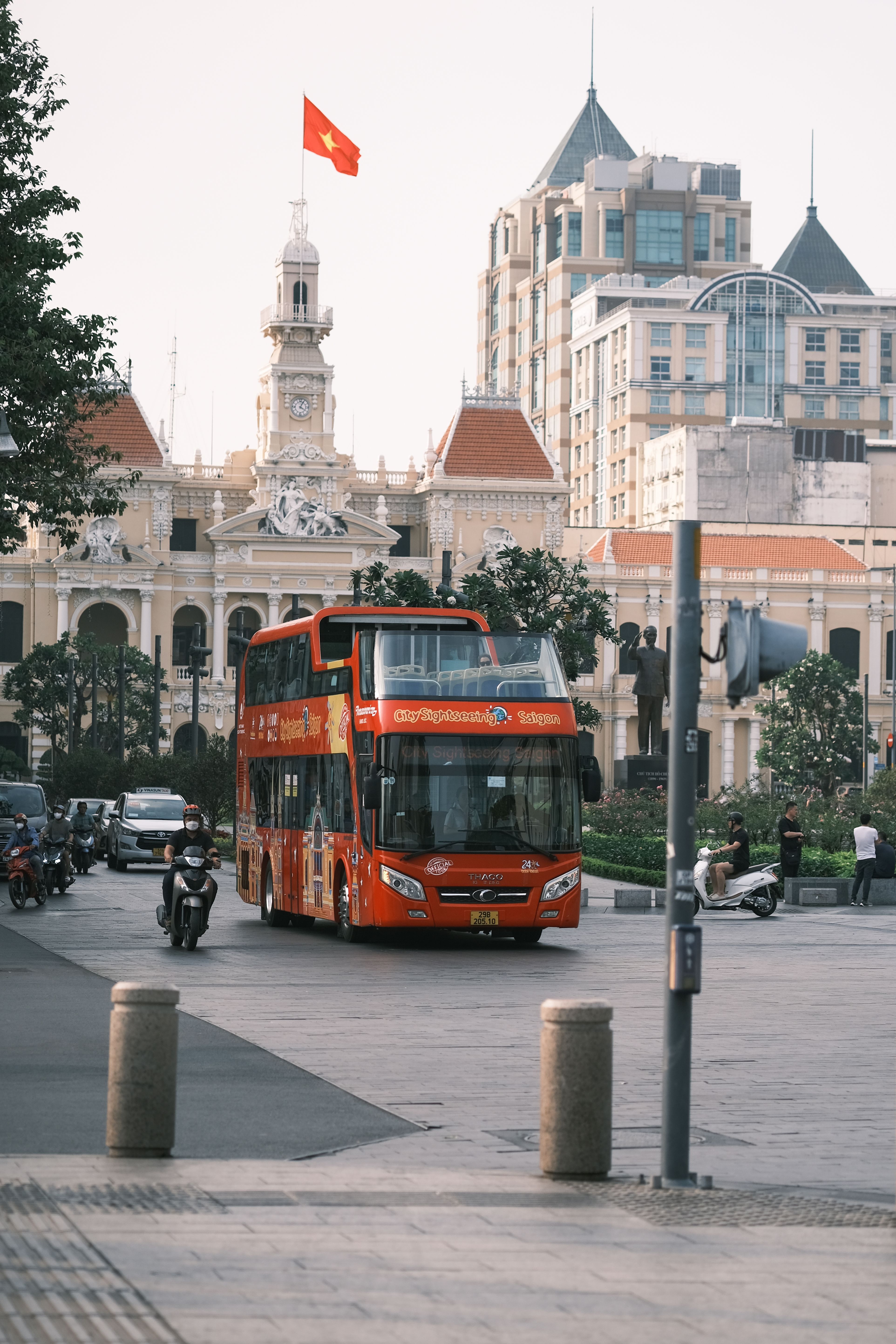 Tour Bus on Street in Ho Chi Minh · Free Stock Photo