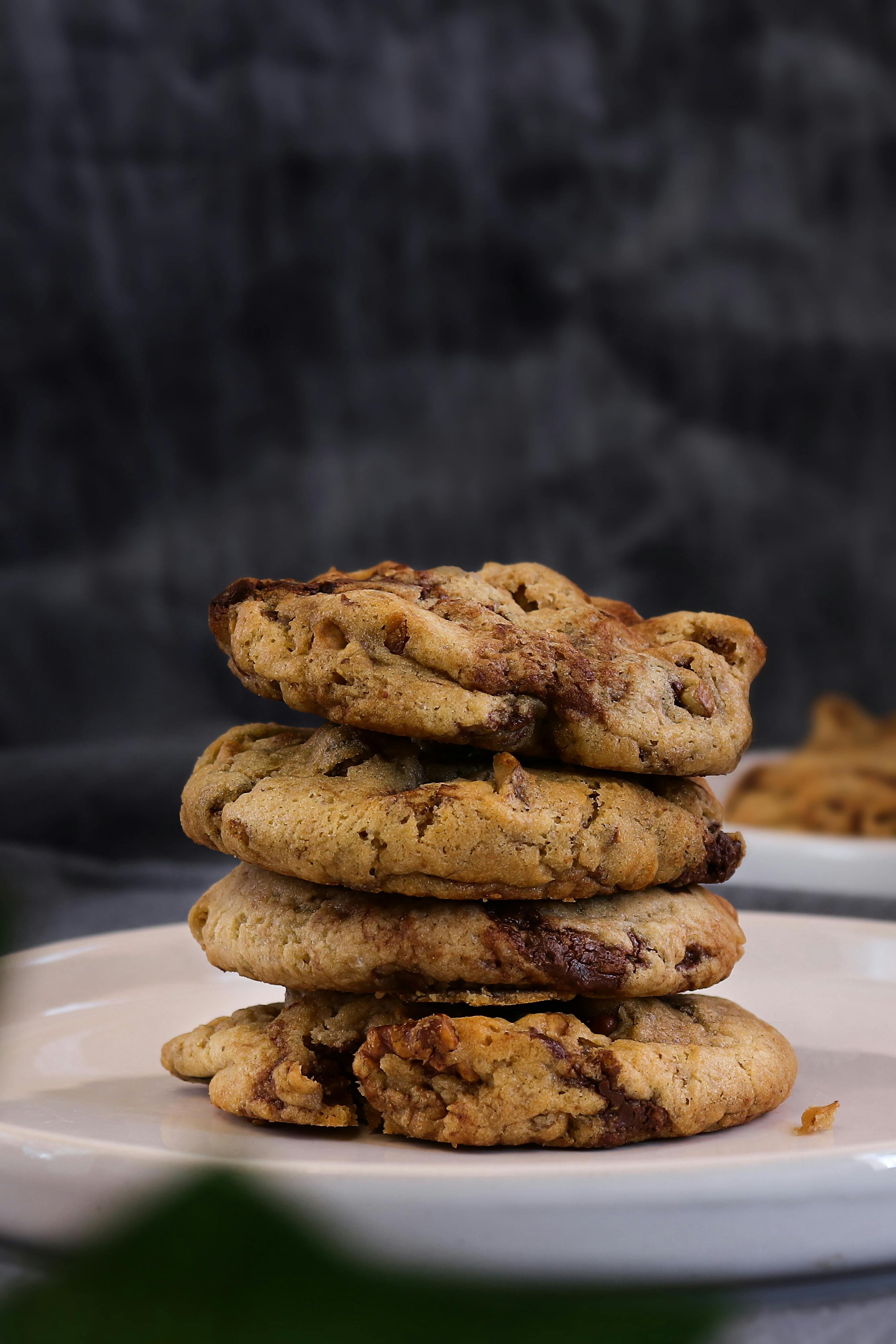Stack of Delicious Homemade Cookies on Plate · Free Stock Photo