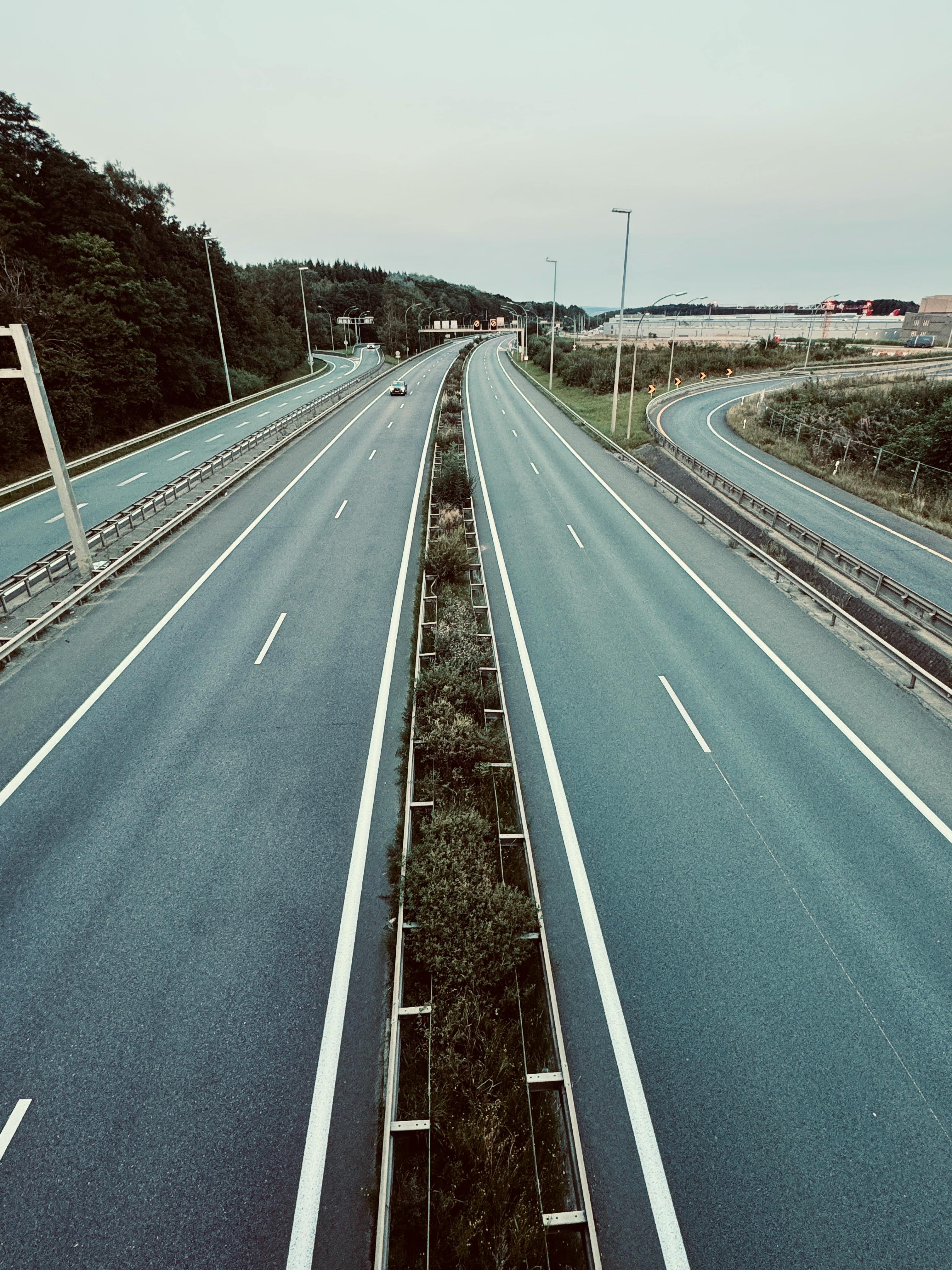 Photo gratuite de @extérieur, asphalte, autoroute, autoroute vide ...