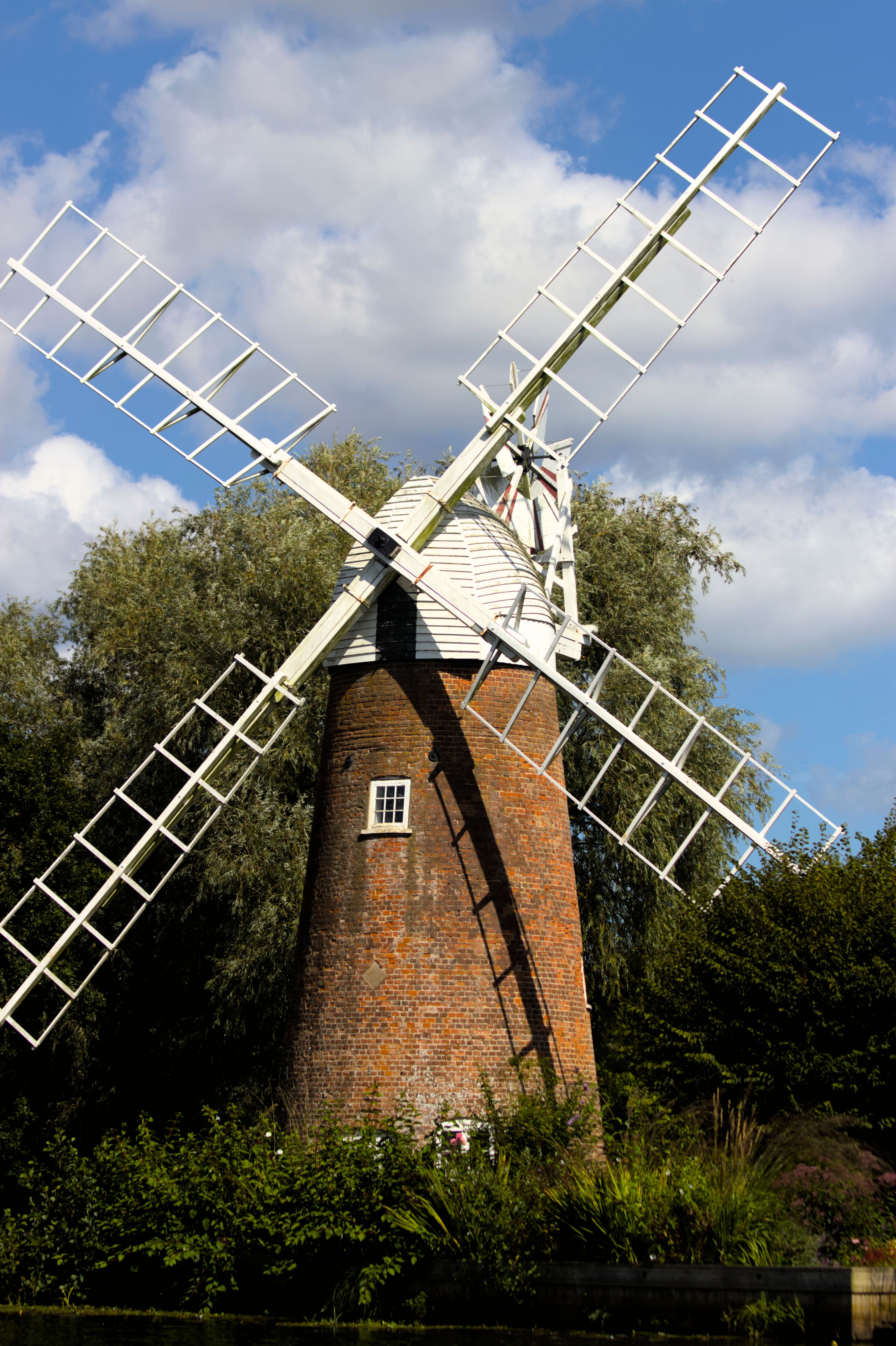 A white windmill · Free Stock Photo