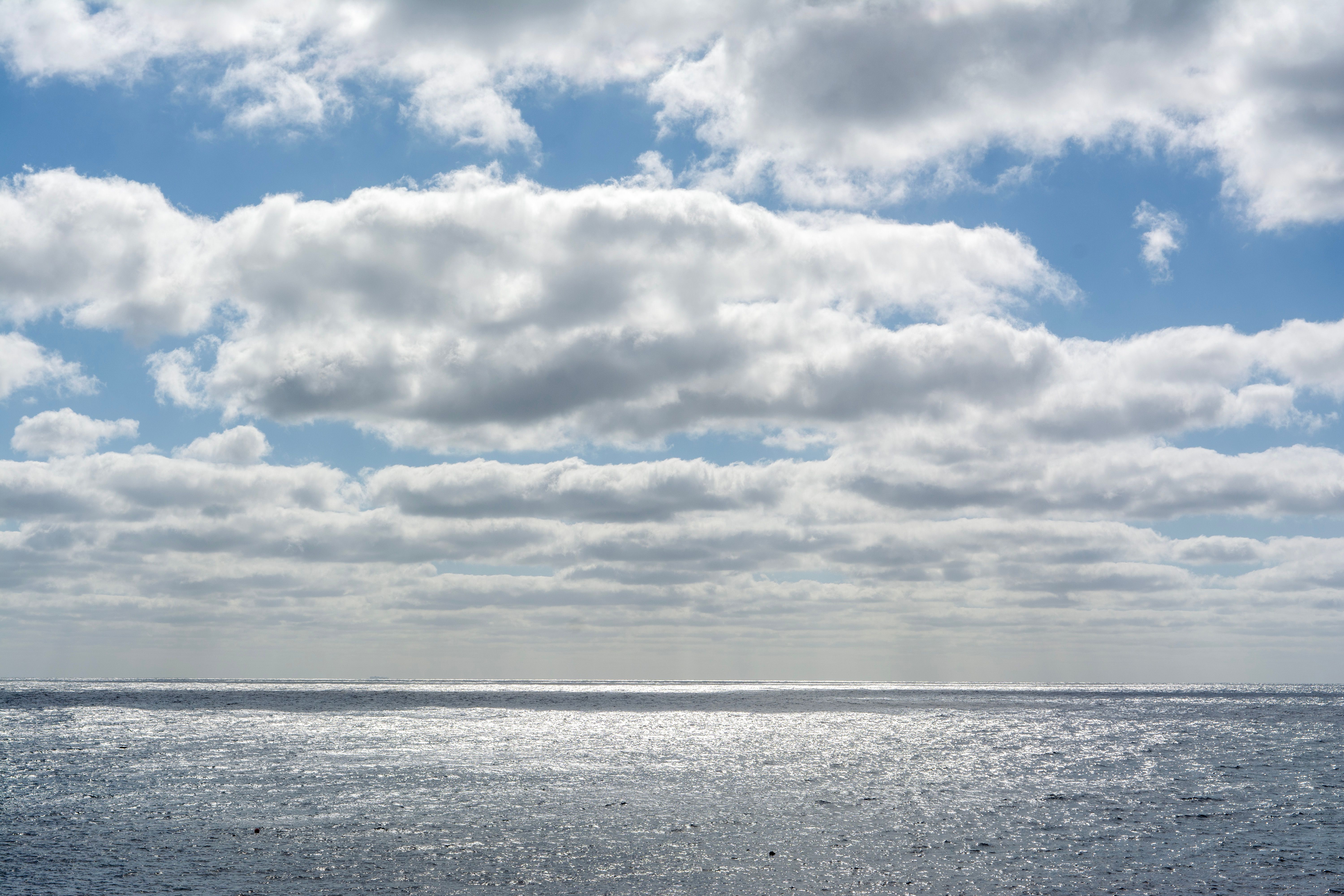 Summer landscape with sea and horizon over water · Free Stock Photo