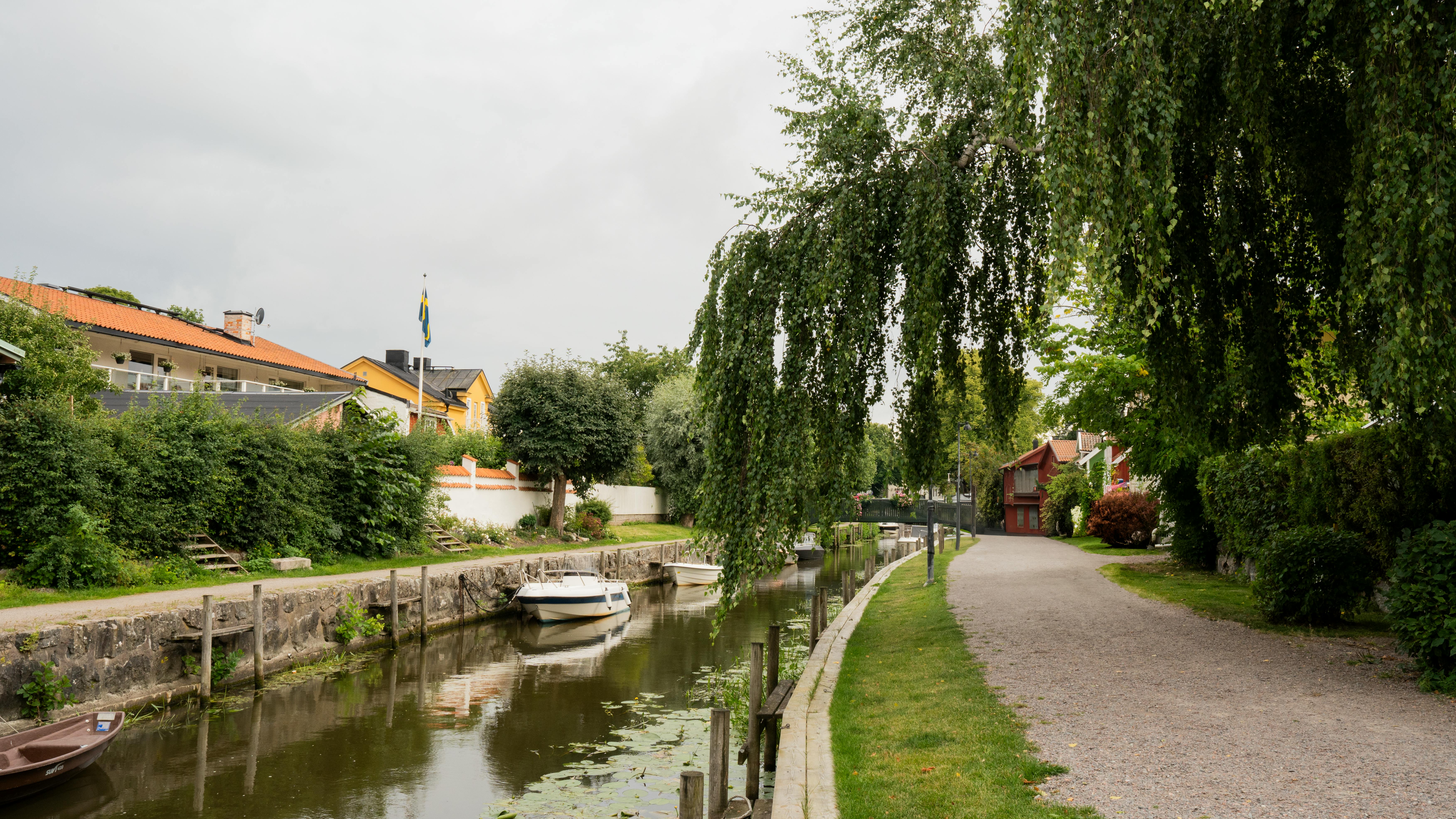 Red Concrete Houses Surrounded With Snow · Free Stock Photo