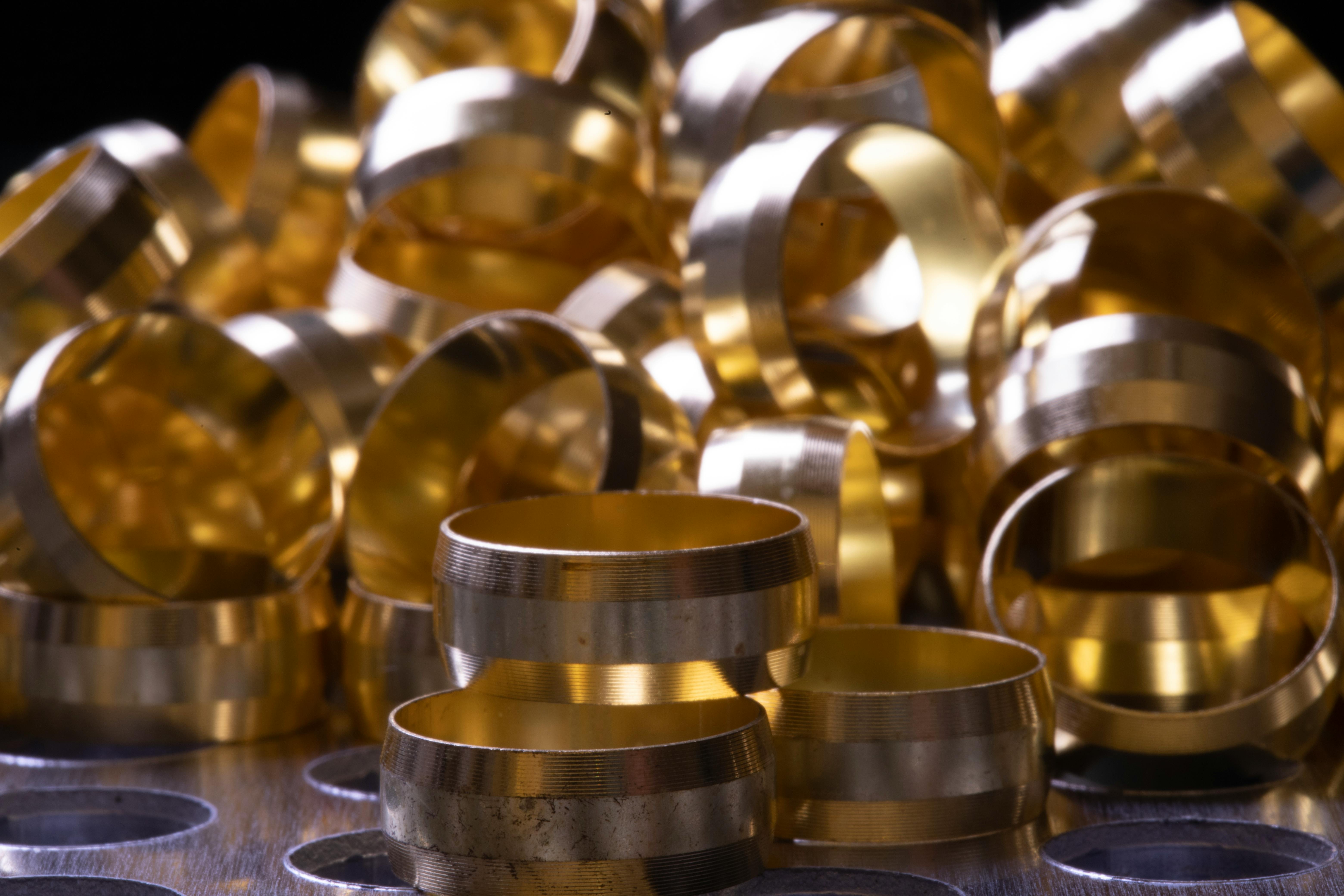 Brass plumbing olive compression fittings · Free Stock Photo