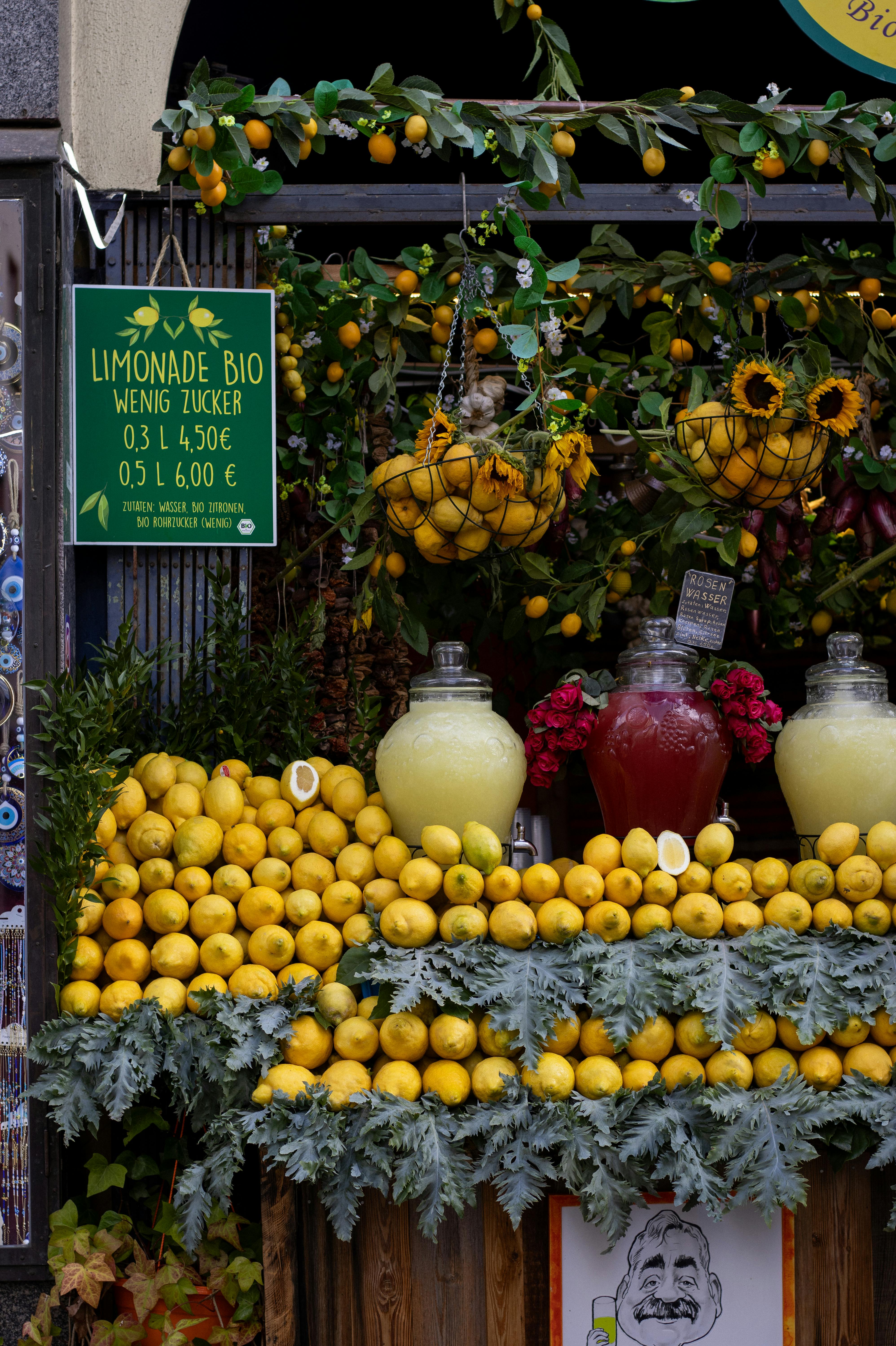 Stripe Shadows on the Lemons · Free Stock Photo